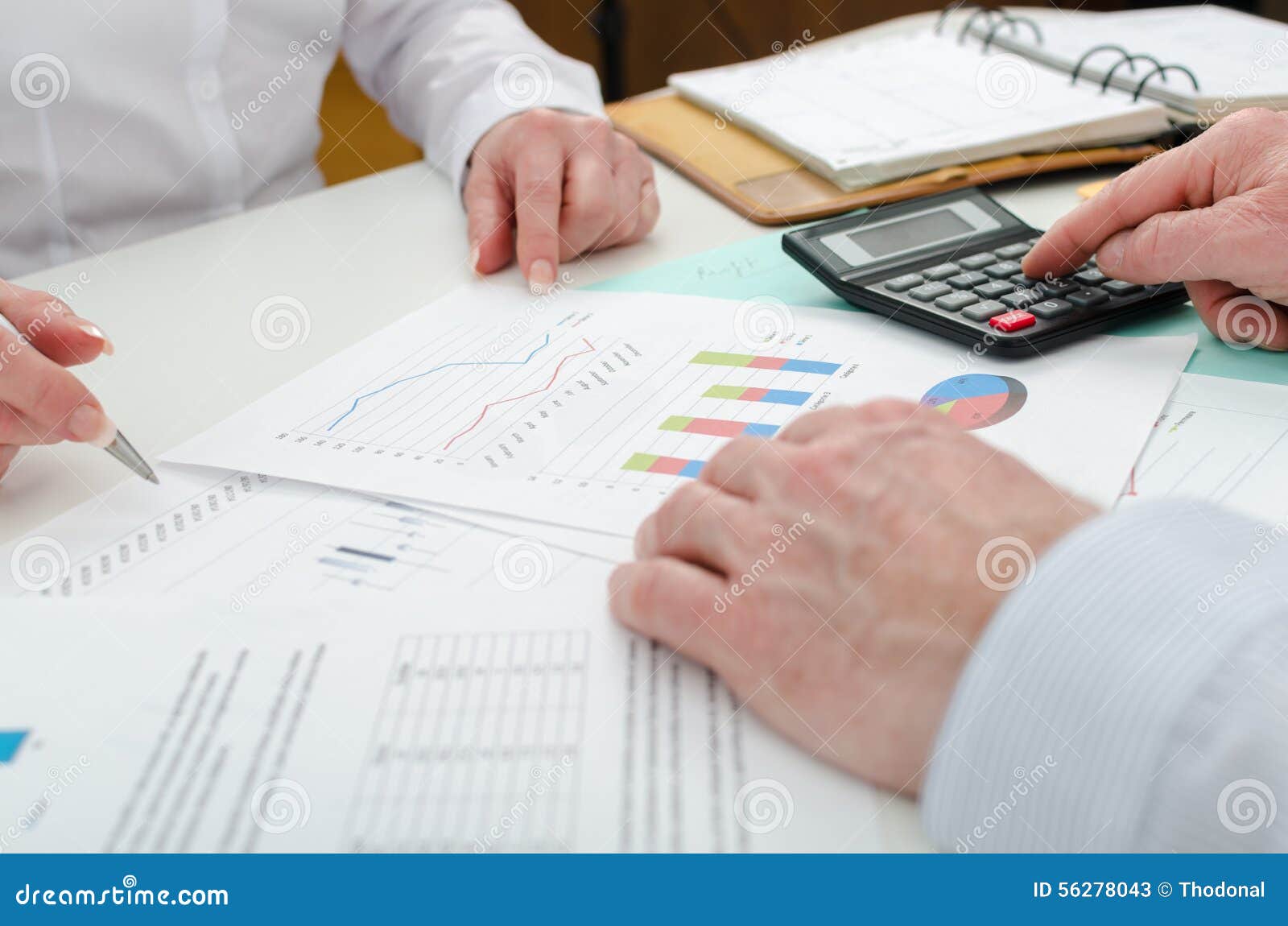 Business Team Working on Financial Graphs Stock Image - Image of ...