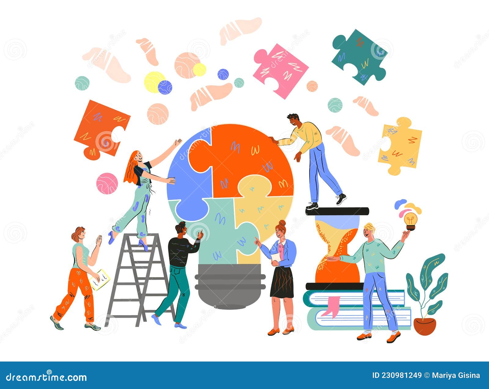 Creative Partnership Foundation Circle Colorful Logo Icon Royalty-Free ...