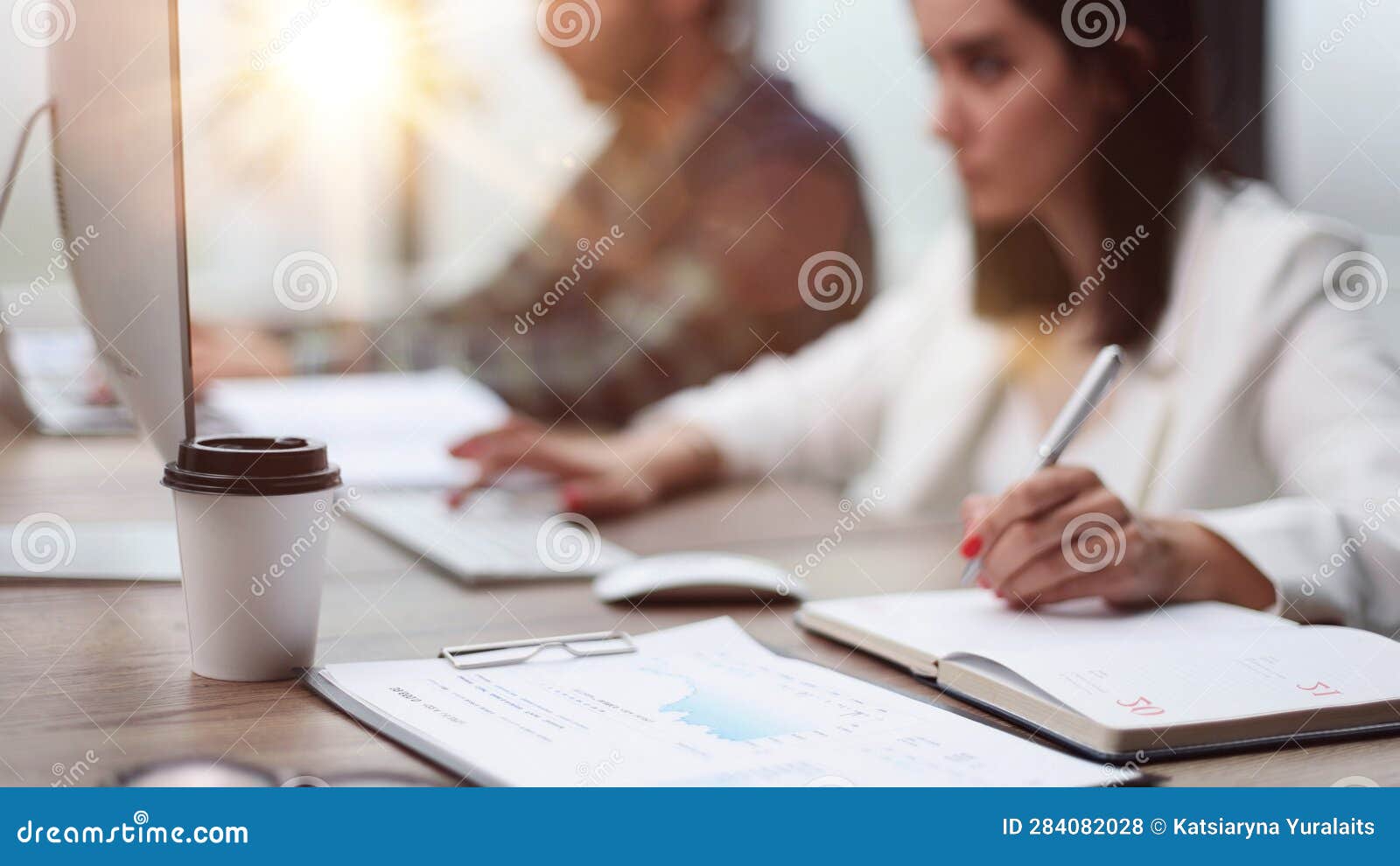 Business Team Working on a Laptop Computer. Stock Photo - Image of ...