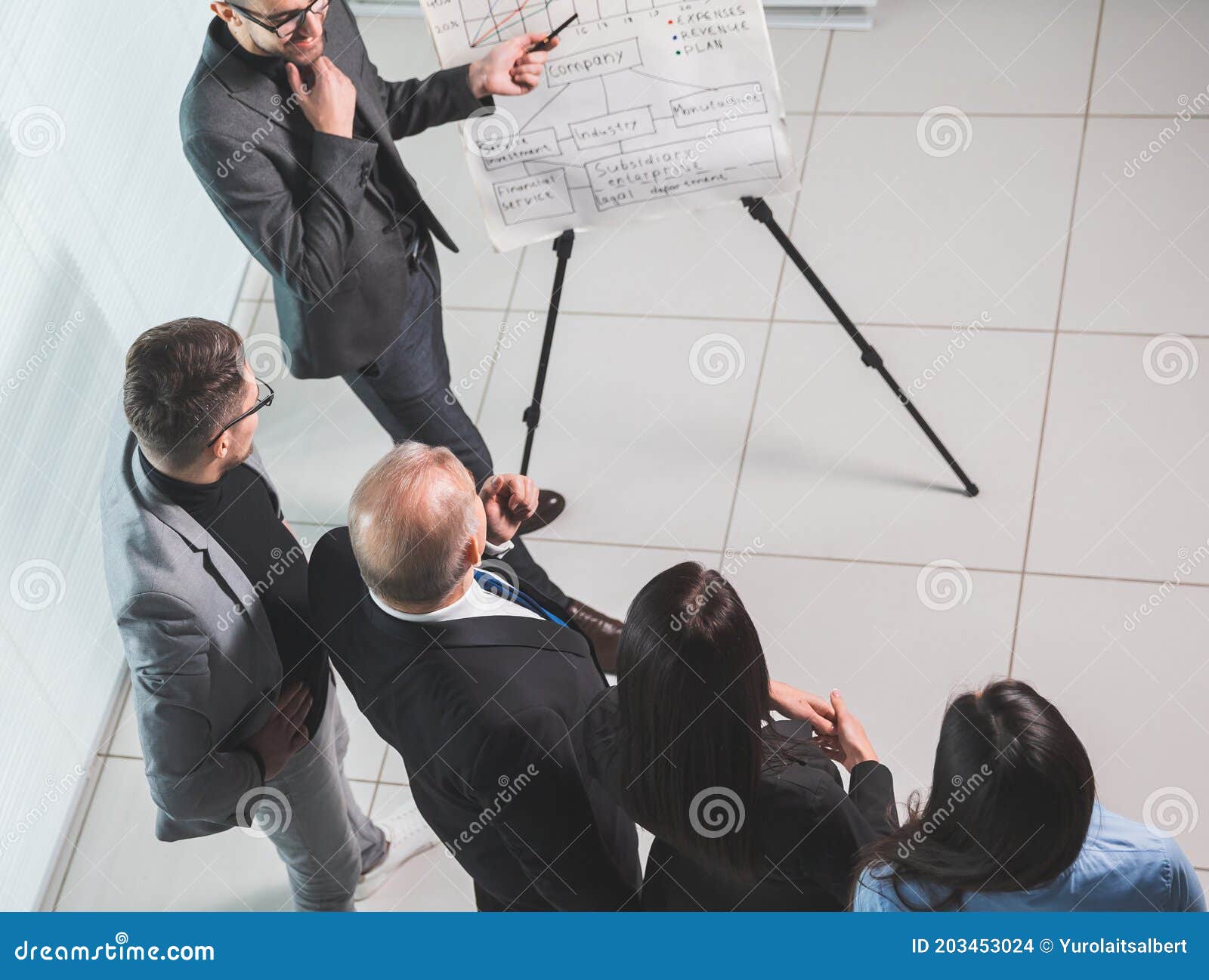 Business Team is Working on a New Project in a Modern Office. Stock ...