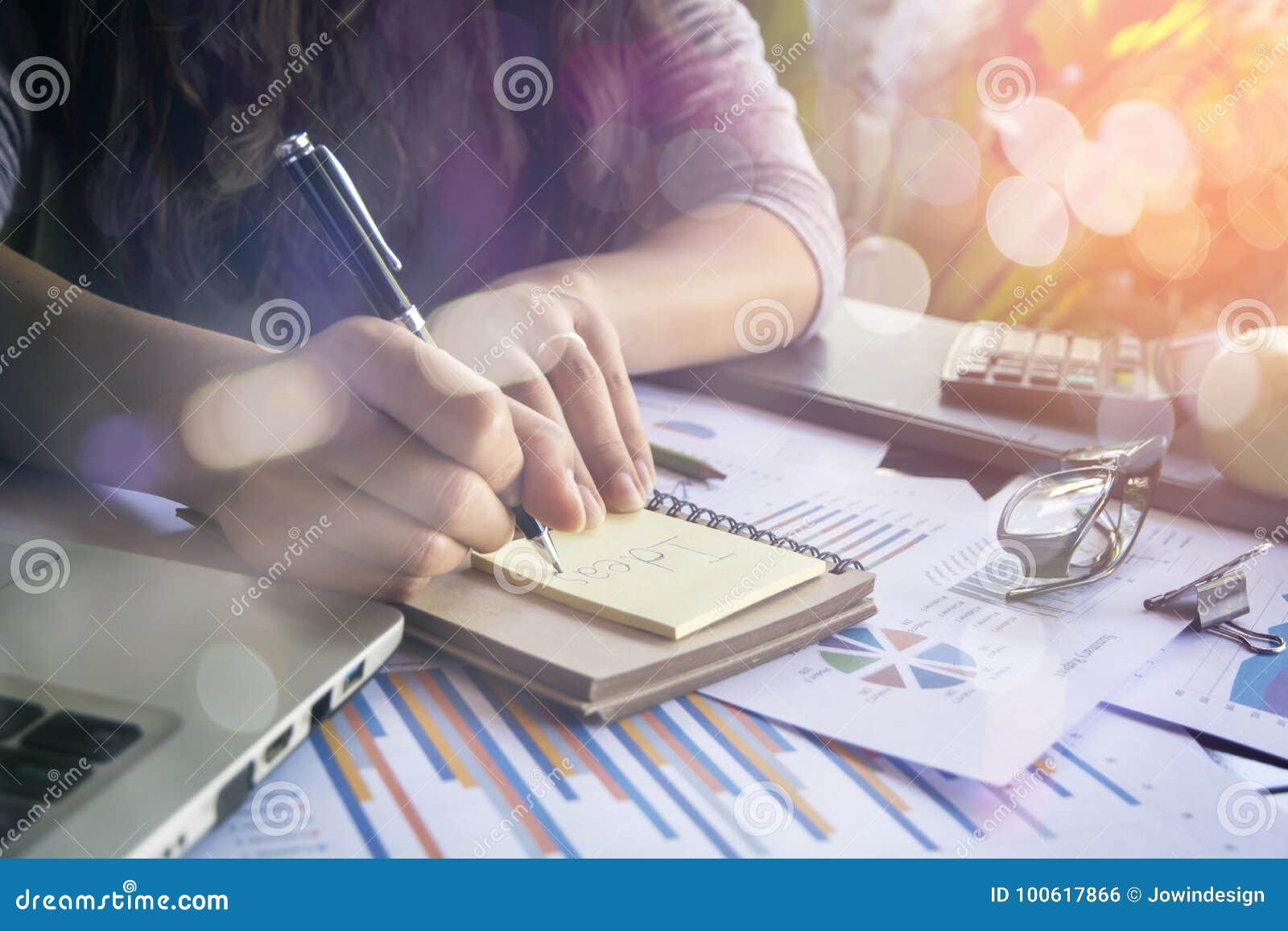 Business Team Working on Notebook Stock Photo - Image of hardware ...