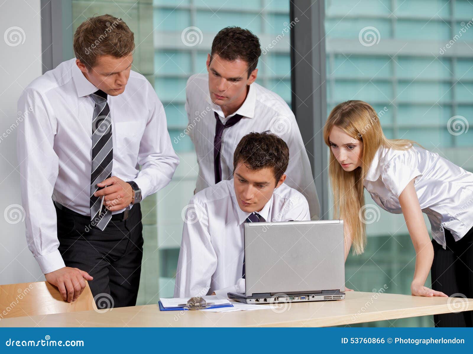 Business Team Working in Office Stock Photo - Image of 2029, shirt ...