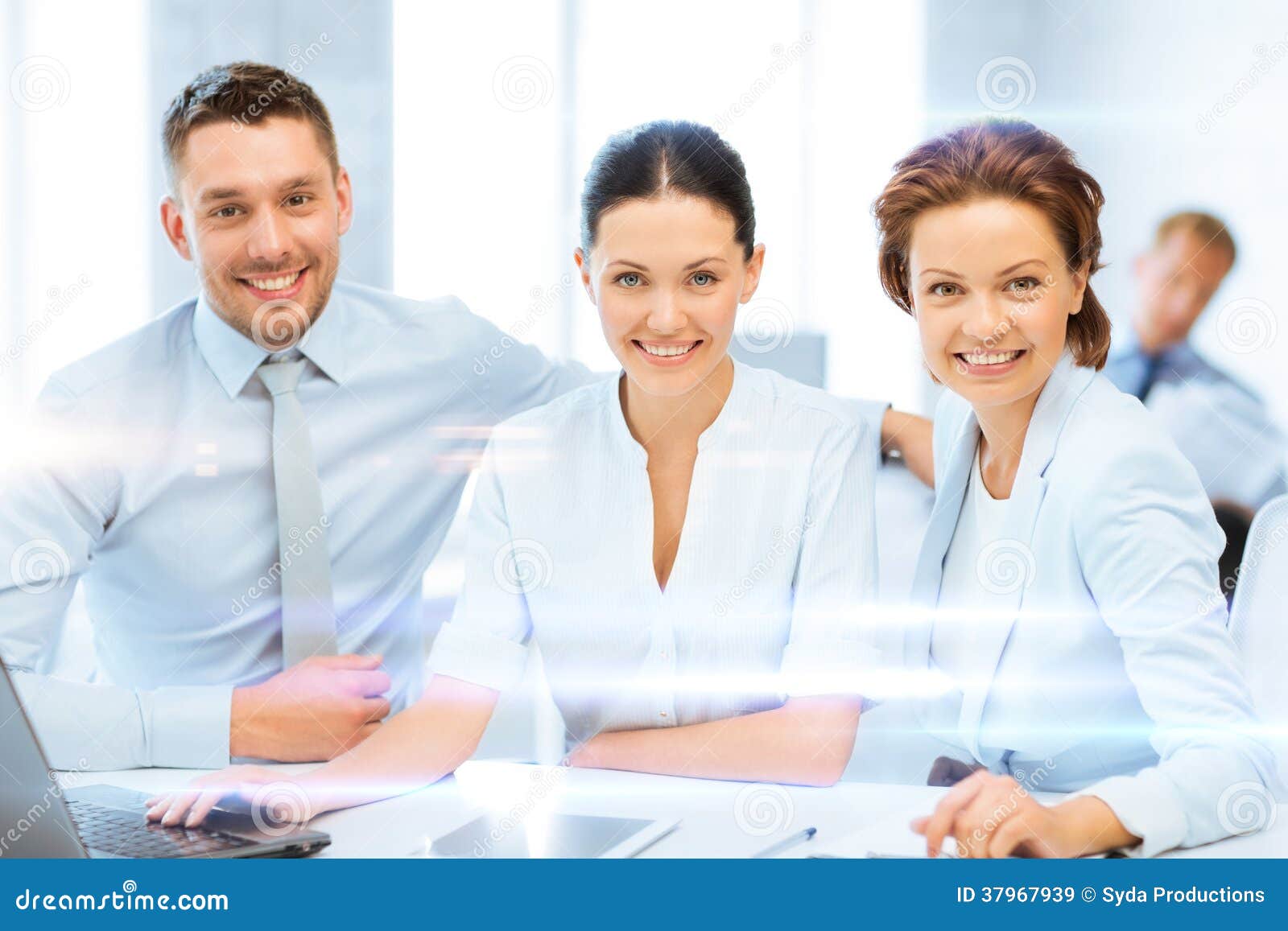 Business Team Working in Office Stock Image - Image of chatting ...