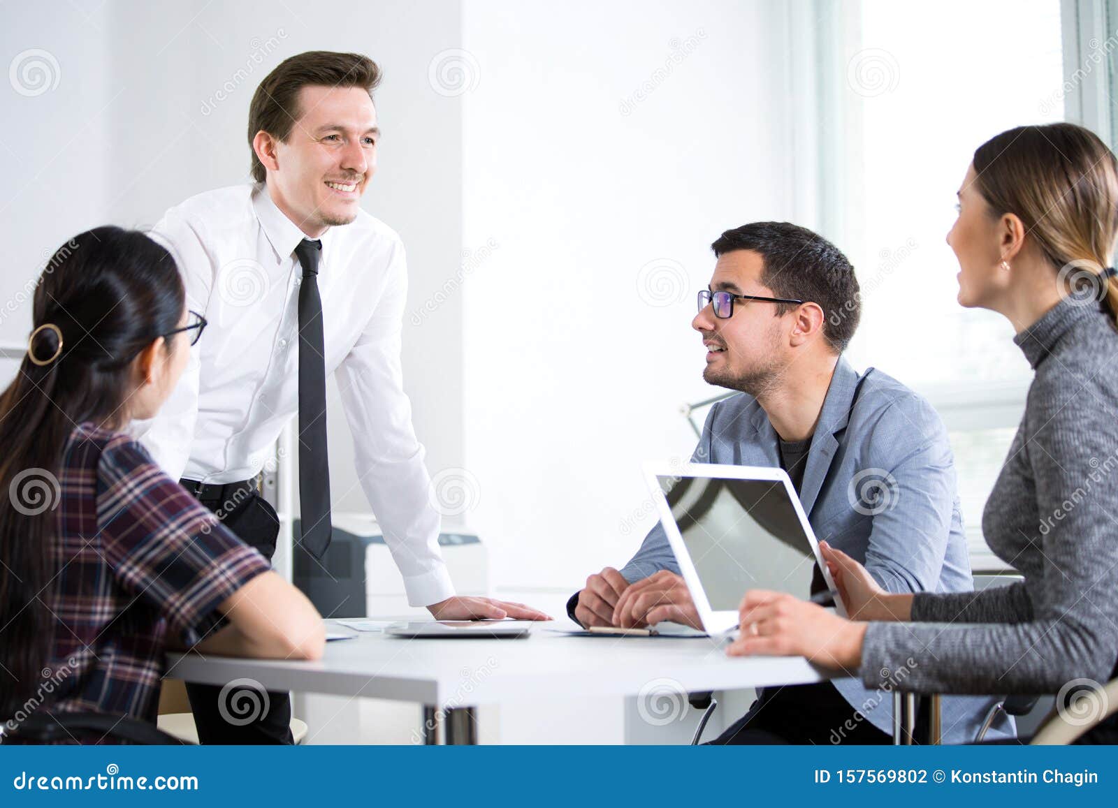 Business Team Working in an Office Stock Photo - Image of busy ...
