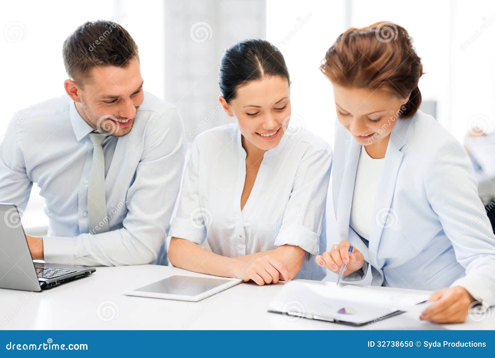 Business Team Working in Office Stock Photo - Image of corporate ...
