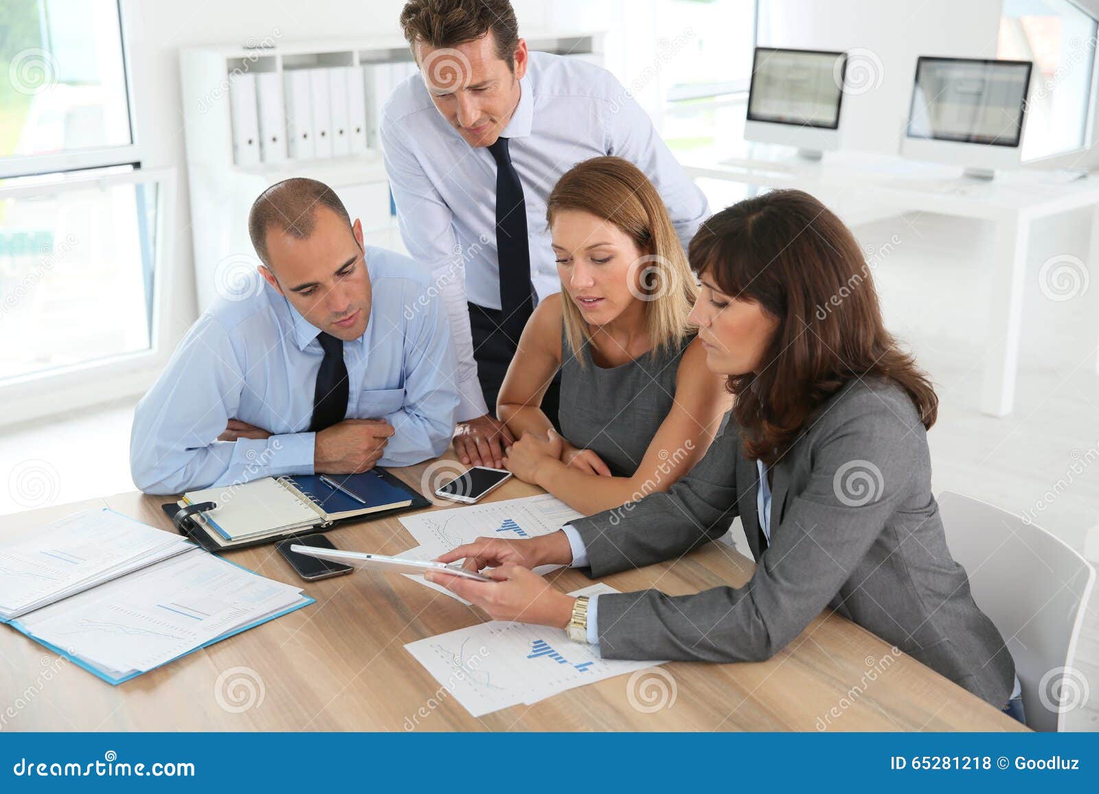 Business Team Working on Project Stock Photo - Image of corporate ...