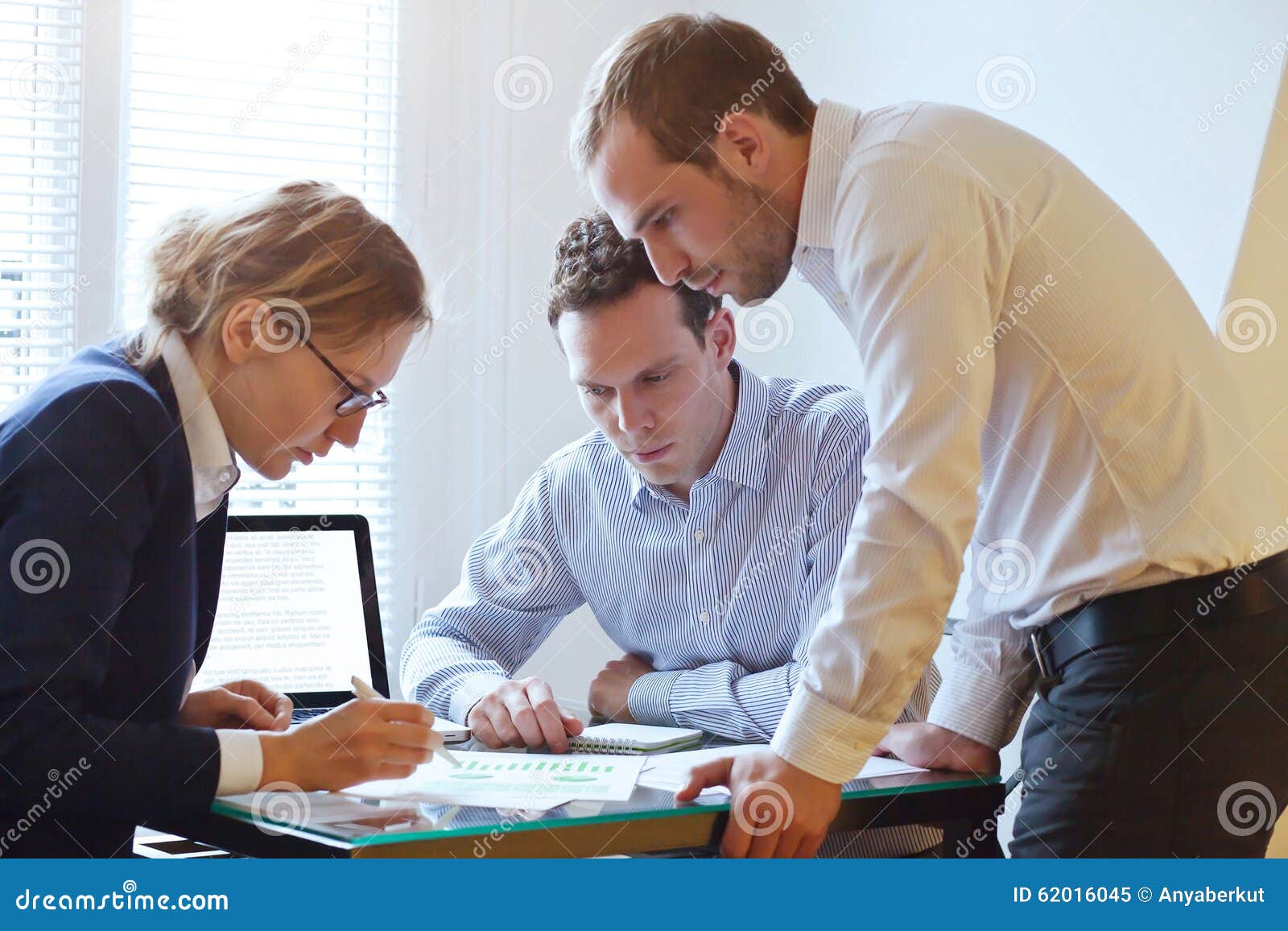 Business Team Working on a Project, Teamwork Stock Image - Image of ...