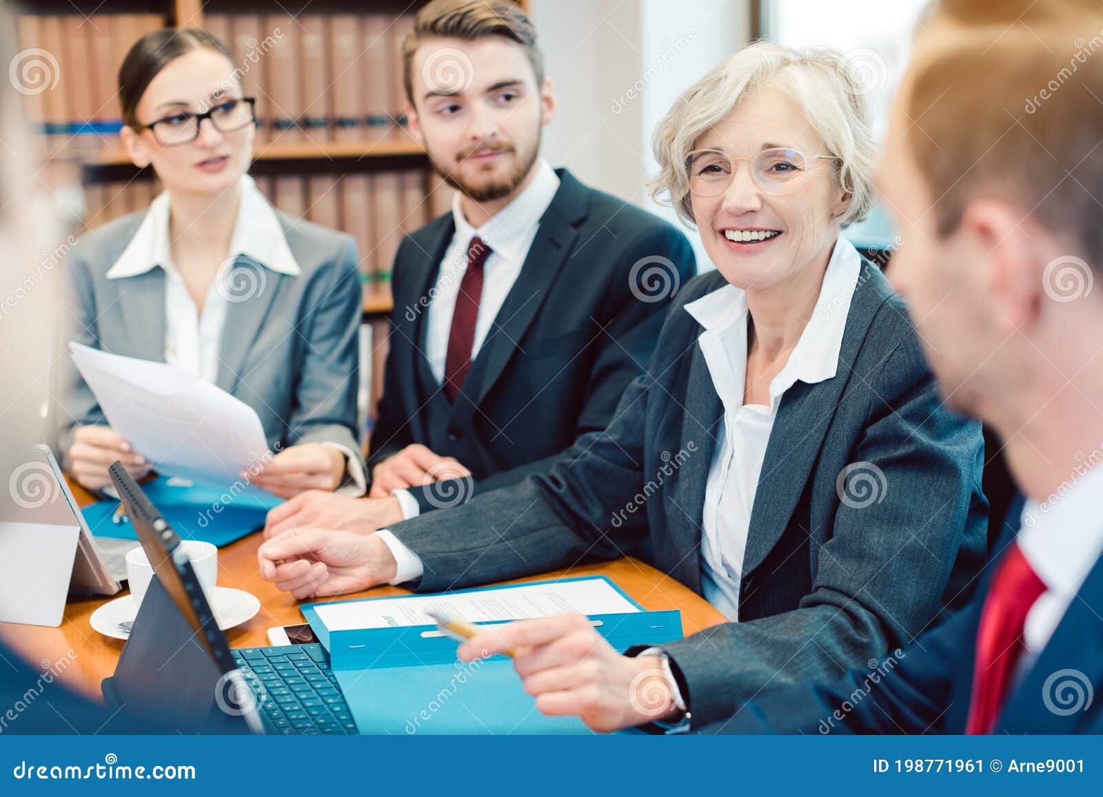 Business Team Working on Some Exciting Project Stock Image - Image of ...