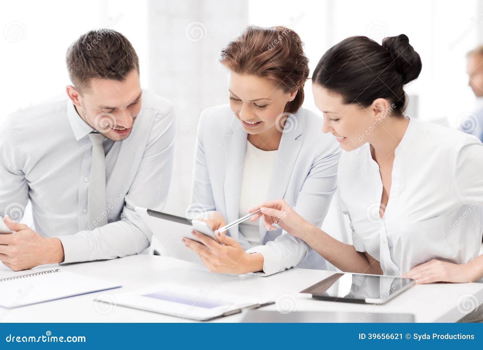 Business Team Working with Tablet Pcs in Office Stock Image - Image of ...