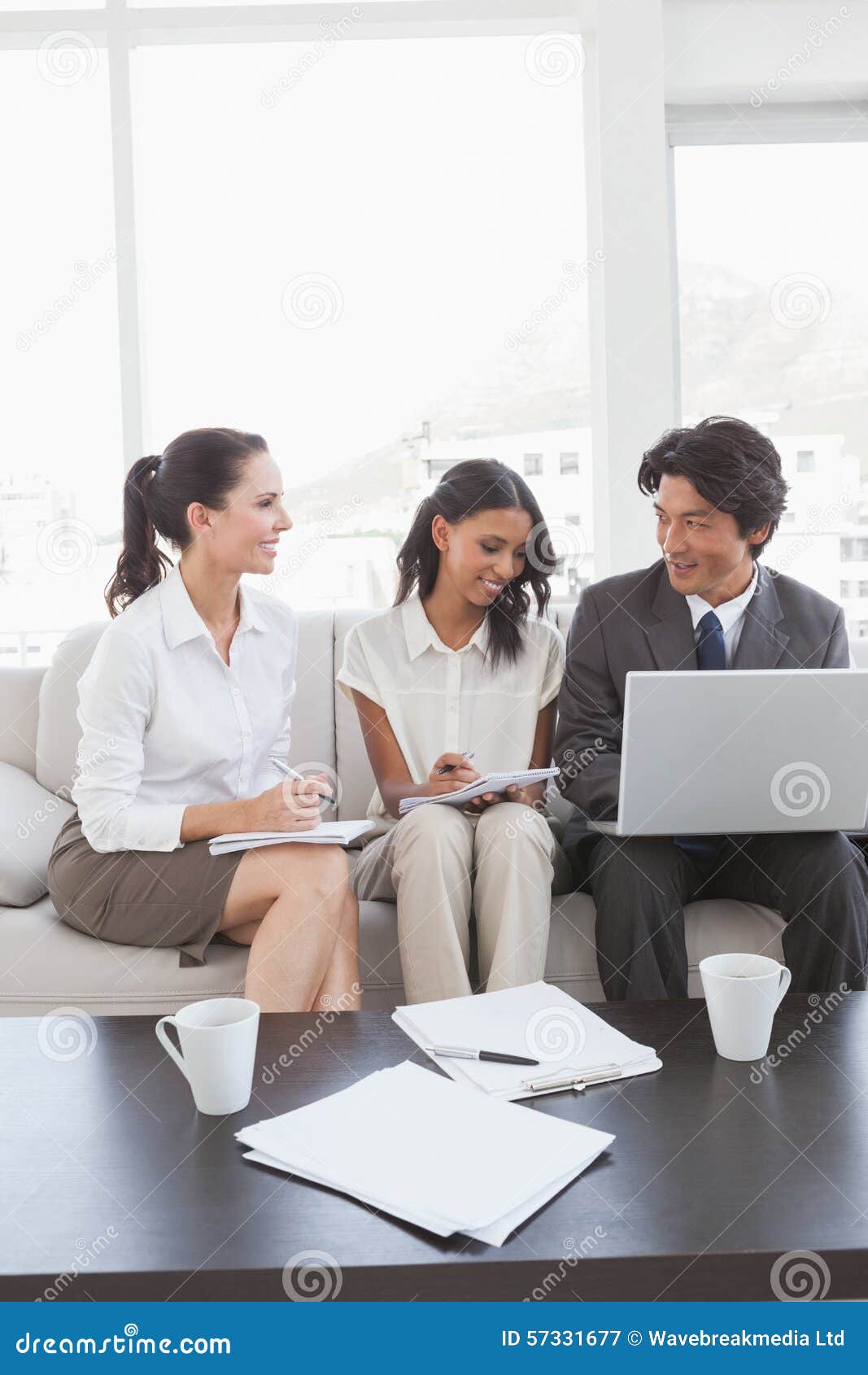 Business Team Working Together Stock Image - Image of front, coworkers ...