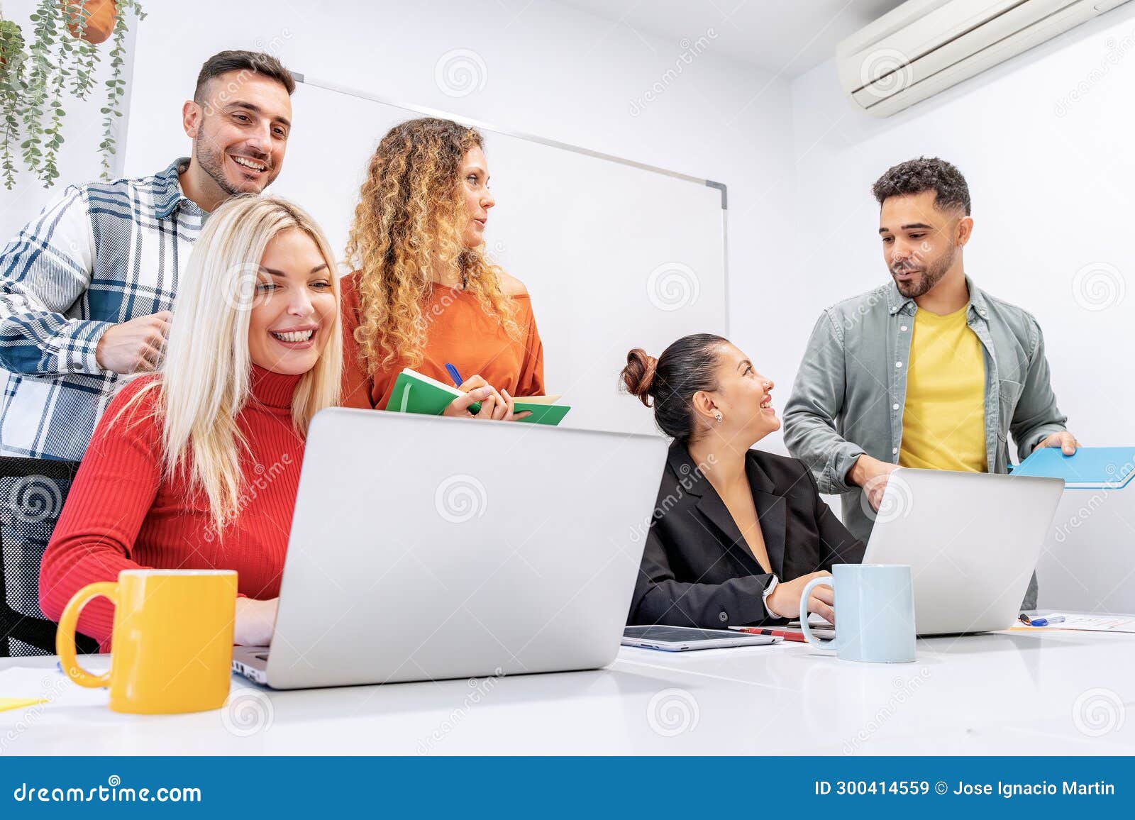 Business Team Working Together in the Office. Stock Image - Image of ...