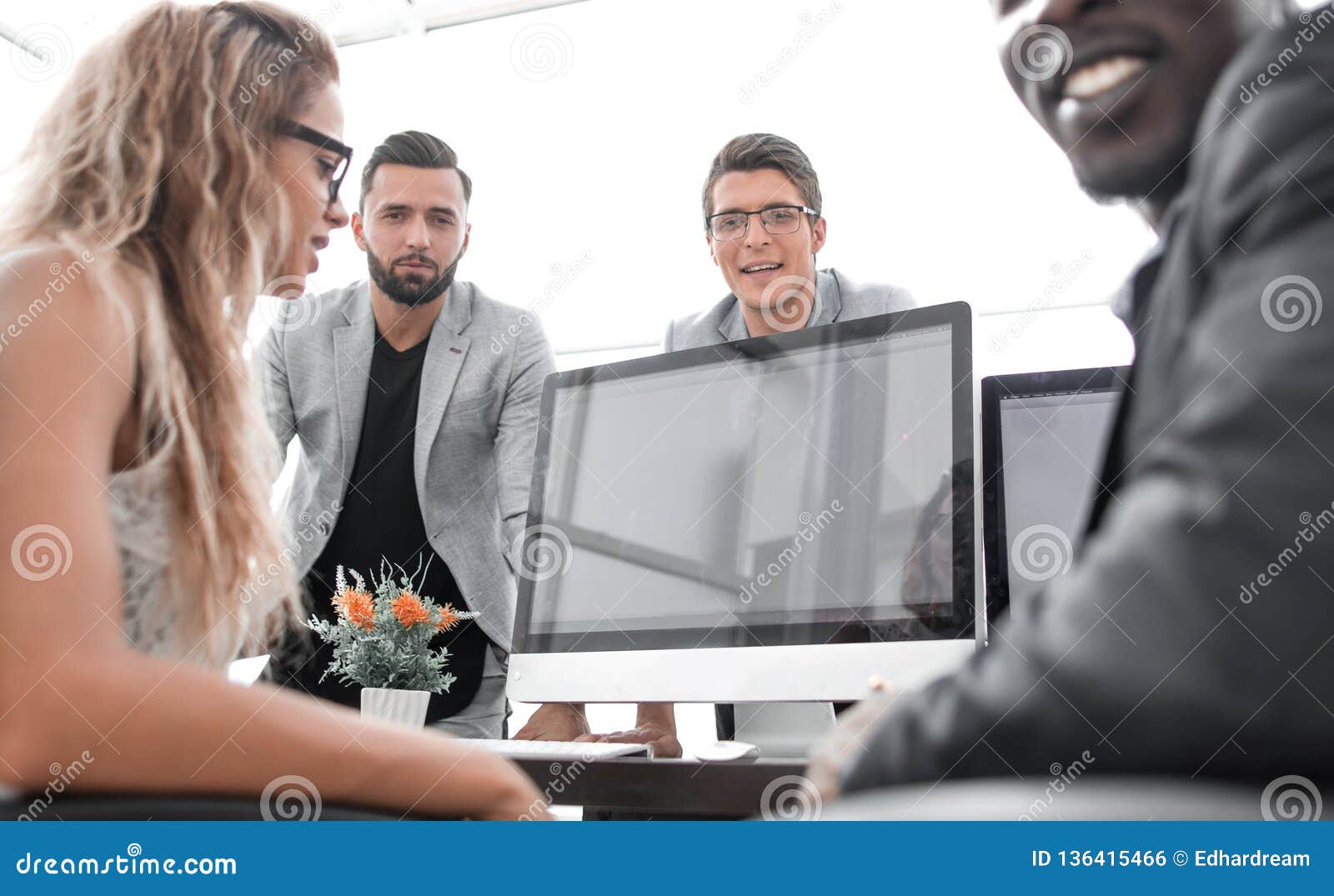 Business Team in the Workplace. Stock Photo - Image of modern ...