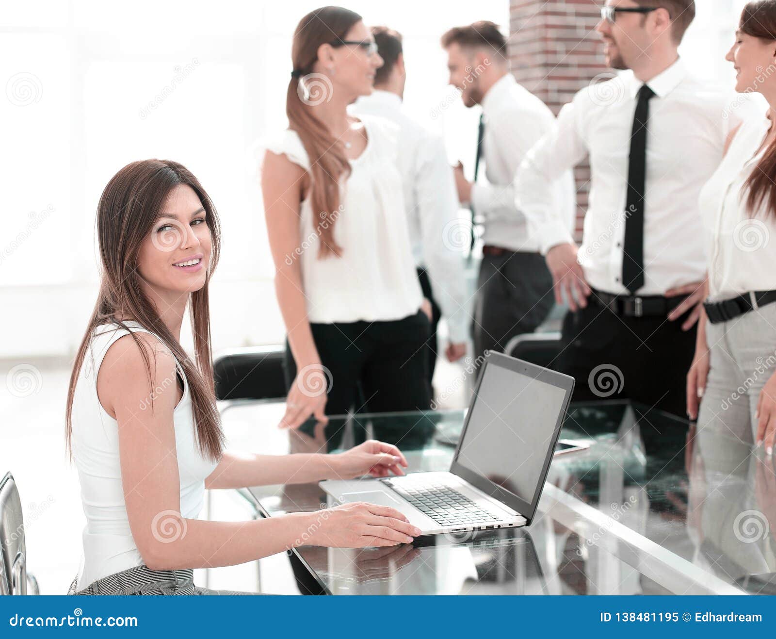 Business Team at Workplace in Office Stock Image - Image of business ...