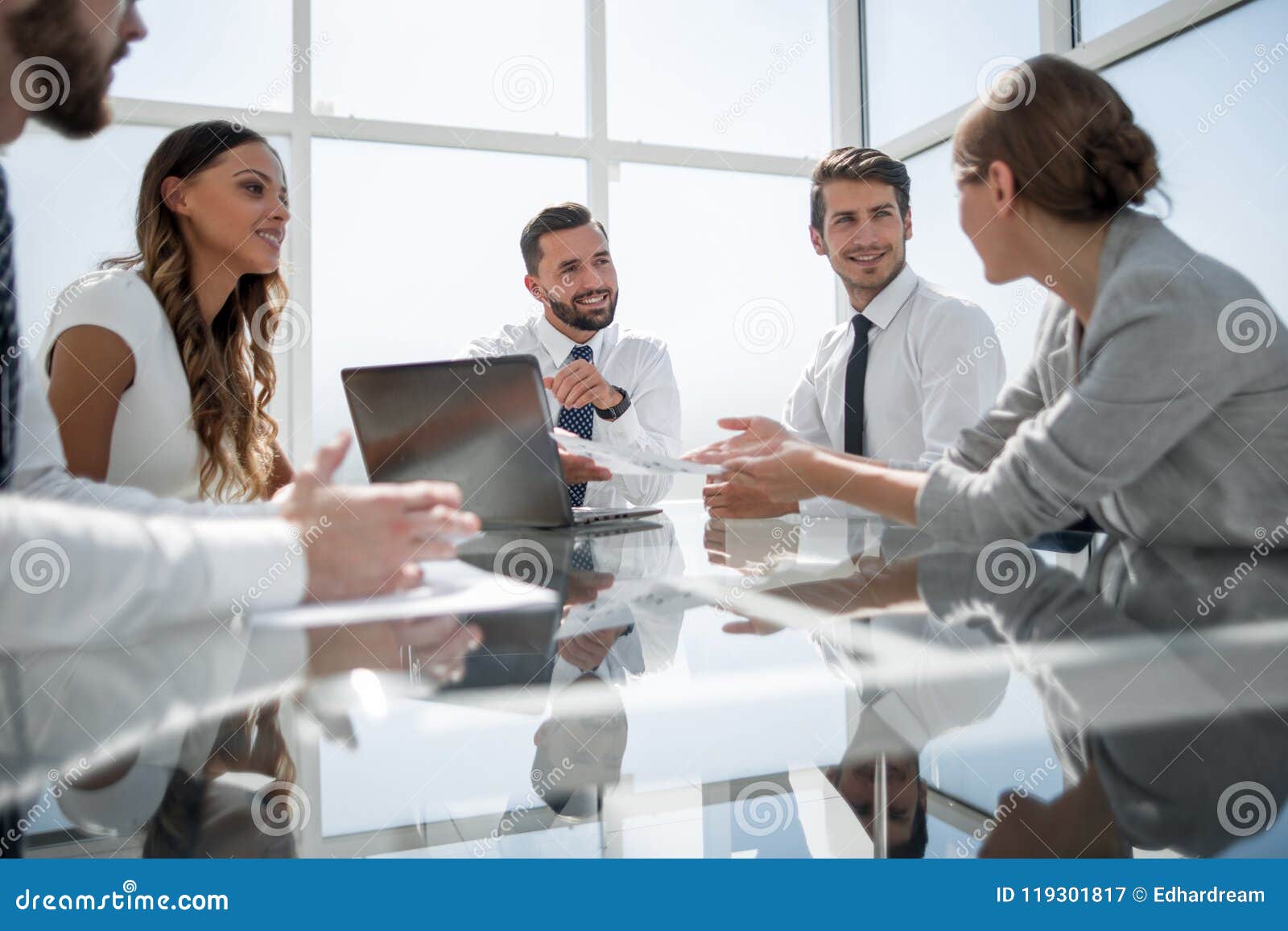 Business Team Works with Documentation Stock Image - Image of expertise ...