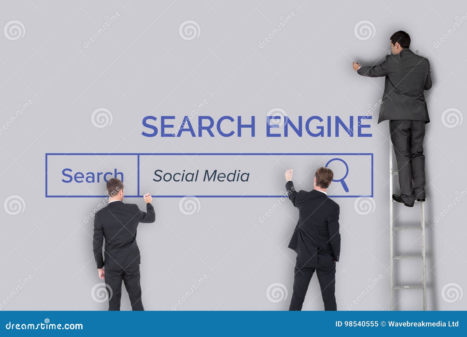 Composite Image of Business Team Writing Stock Image - Image of graphic ...