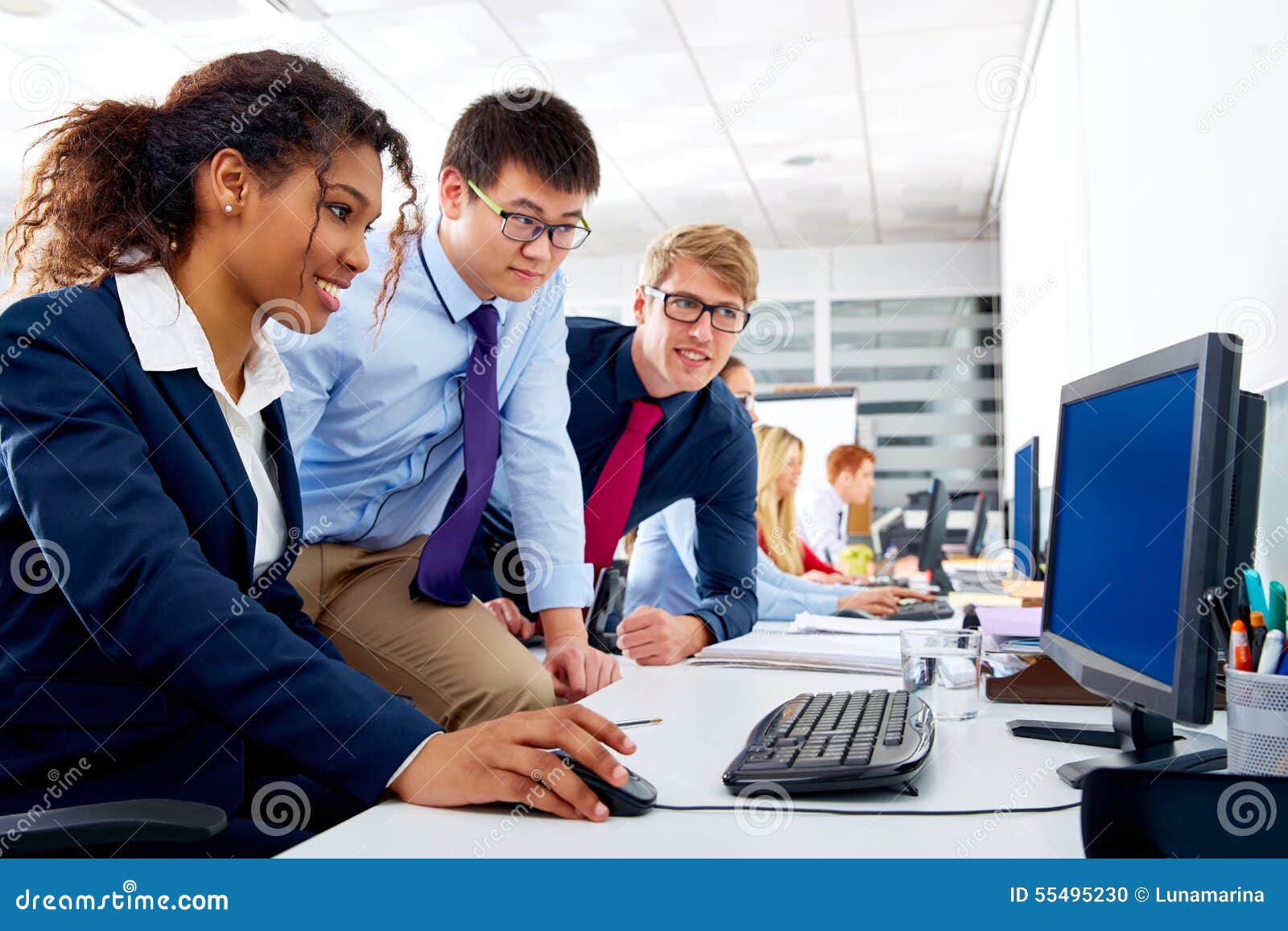 Business Team Young People Multi Ethnic Teamwork Stock Photo - Image of ...