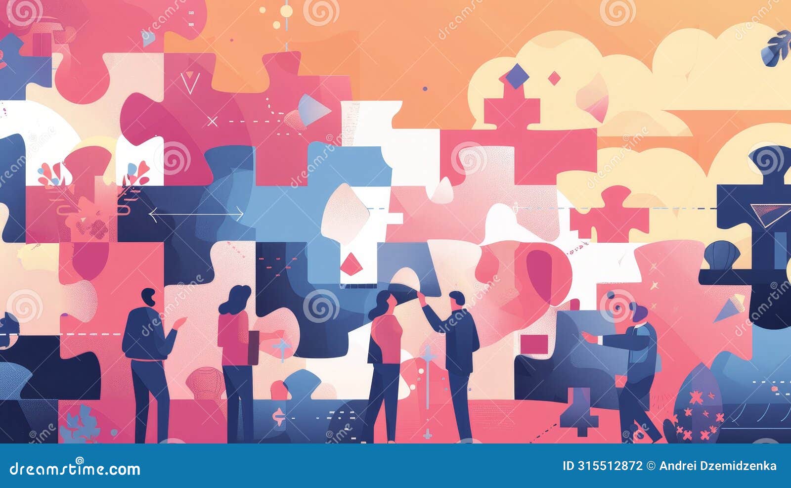 Business Teambuilding, Partnership and Cooperation Concept with ...