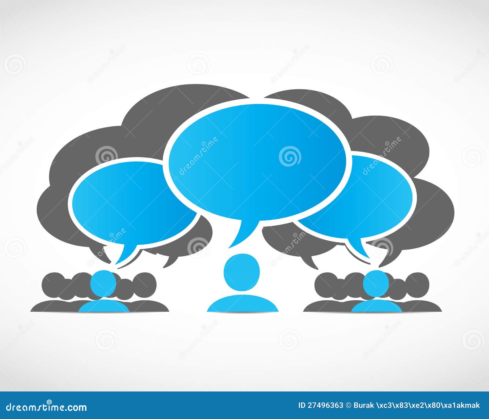 Business Teams with Thought Bubbles Stock Vector - Illustration of ...