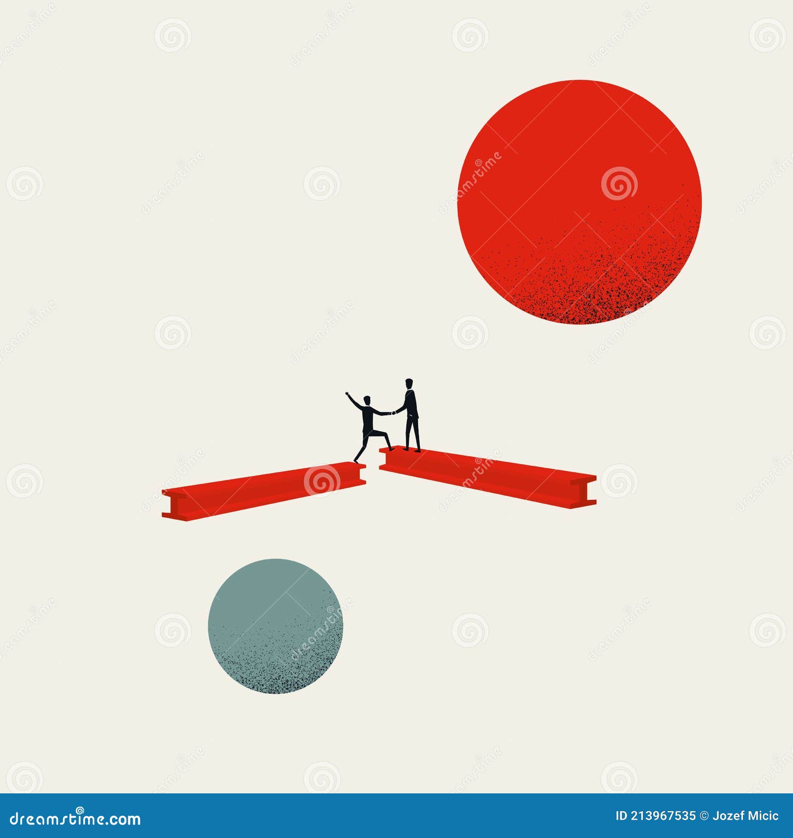 Teamwork Abstract Concepts Cartoon Vector | CartoonDealer.com #209521901