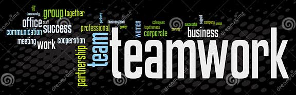 Business teamwork banner stock vector. Illustration of words - 11350862
