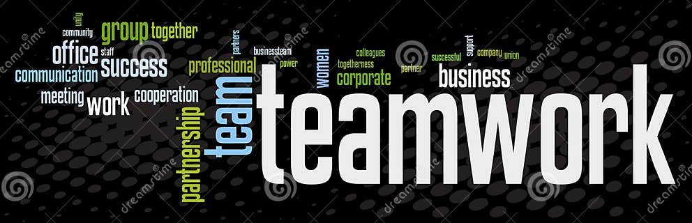 Business teamwork banner stock vector. Illustration of words - 11350862