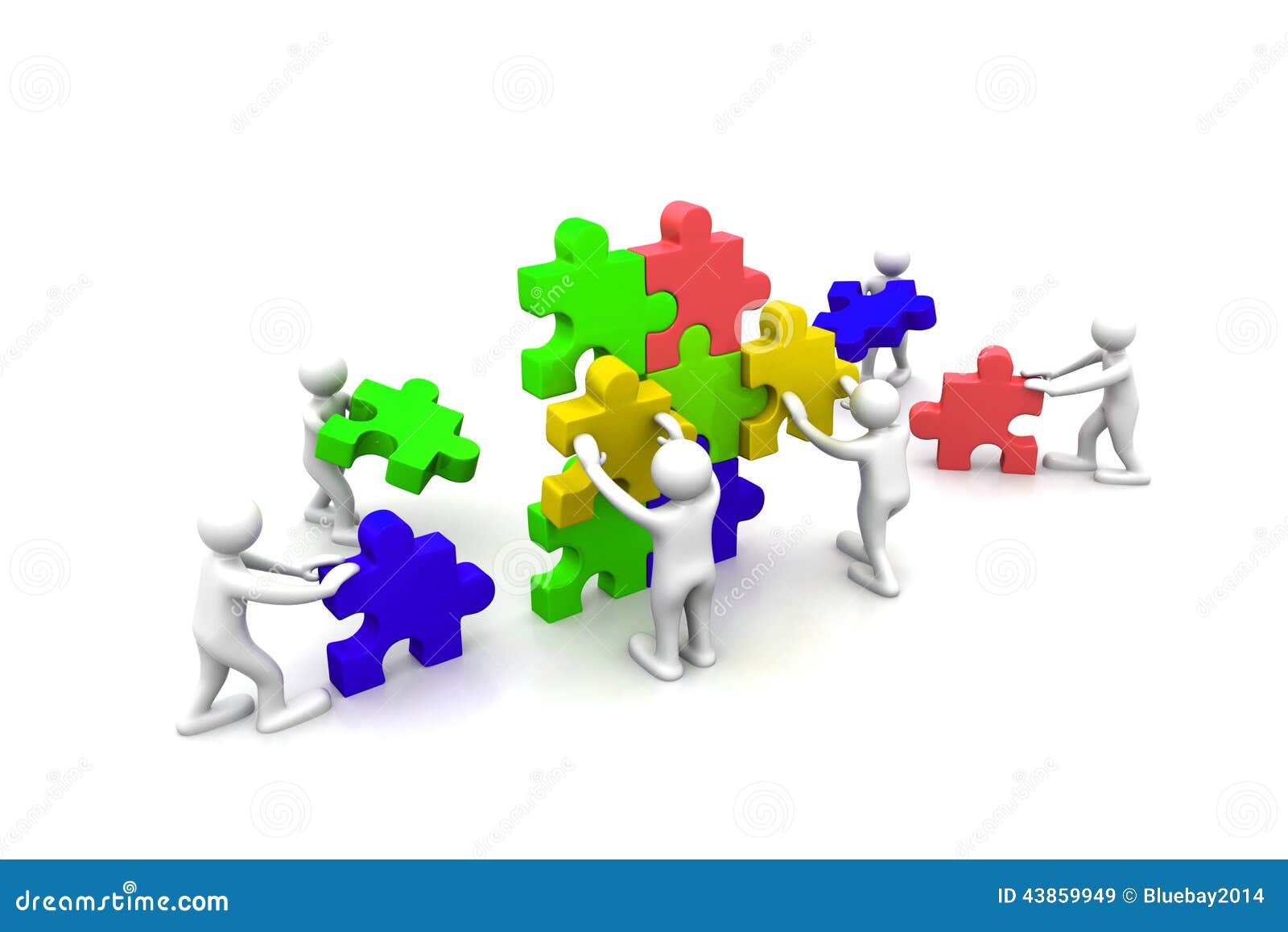 Business teamwork stock illustration. Illustration of industry - 43859949