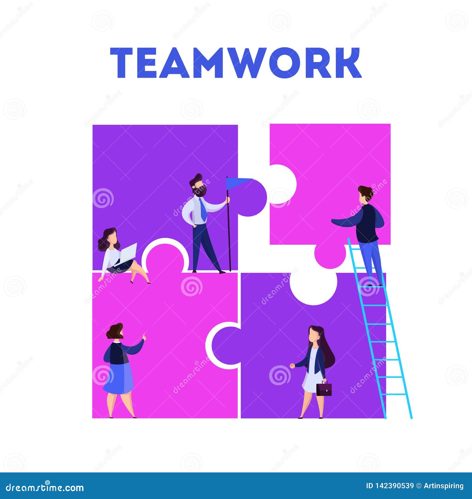 Business Teamwork Concept. Idea of Partnership and Cooperation Stock ...