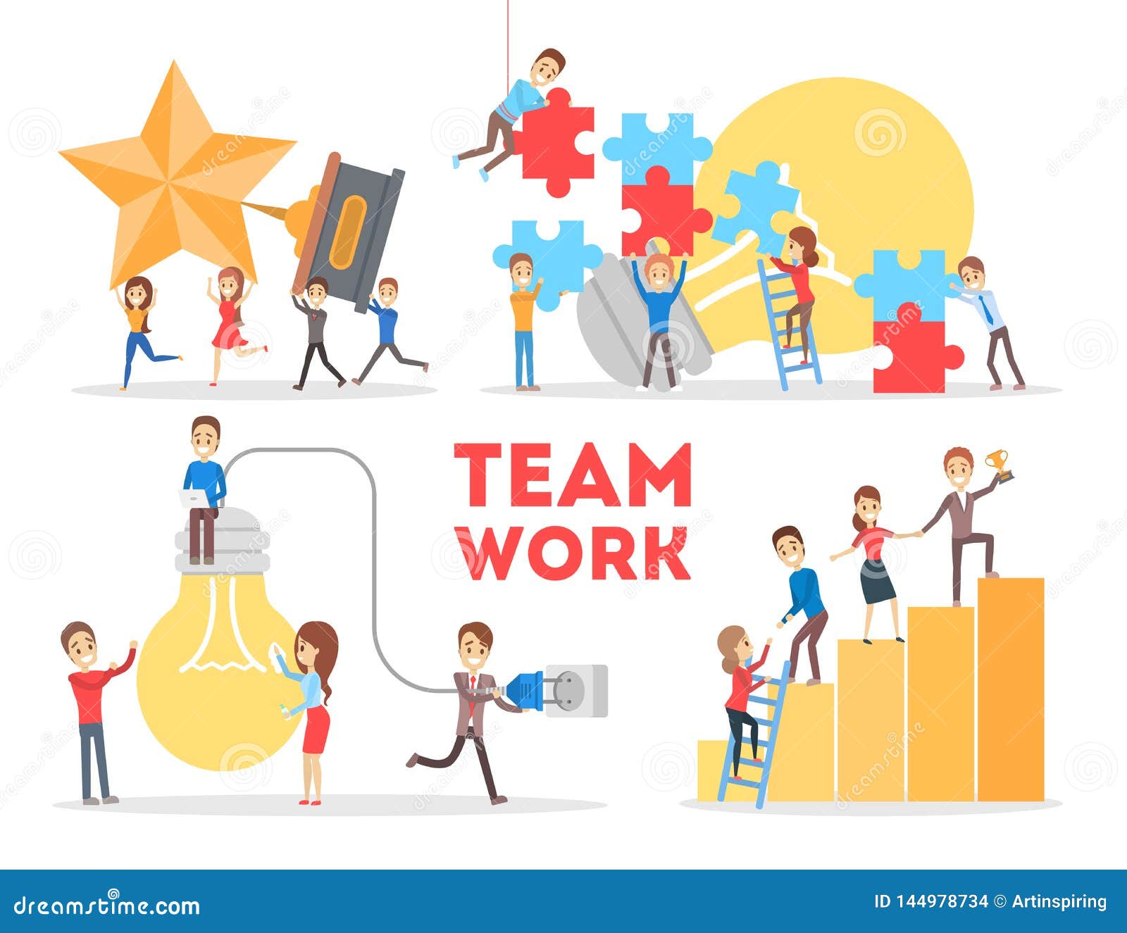 Business Teamwork Concept. Idea of Partnership and Cooperation Stock ...