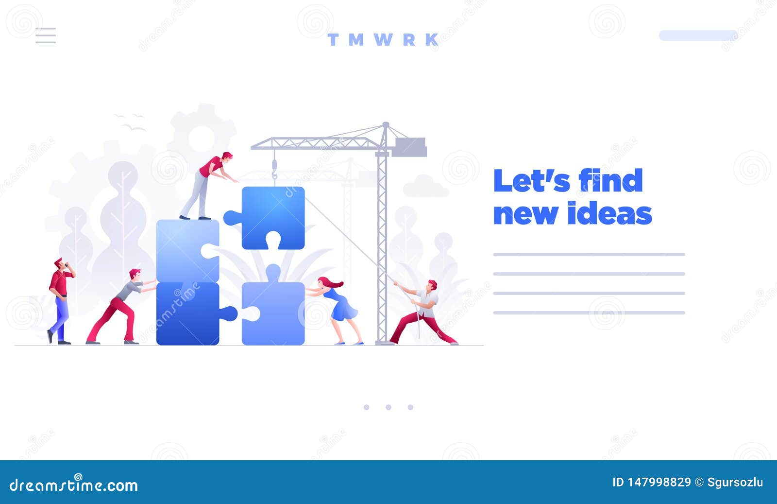 Business Teamwork Concept Vector Web Site Page Template Stock Vector ...