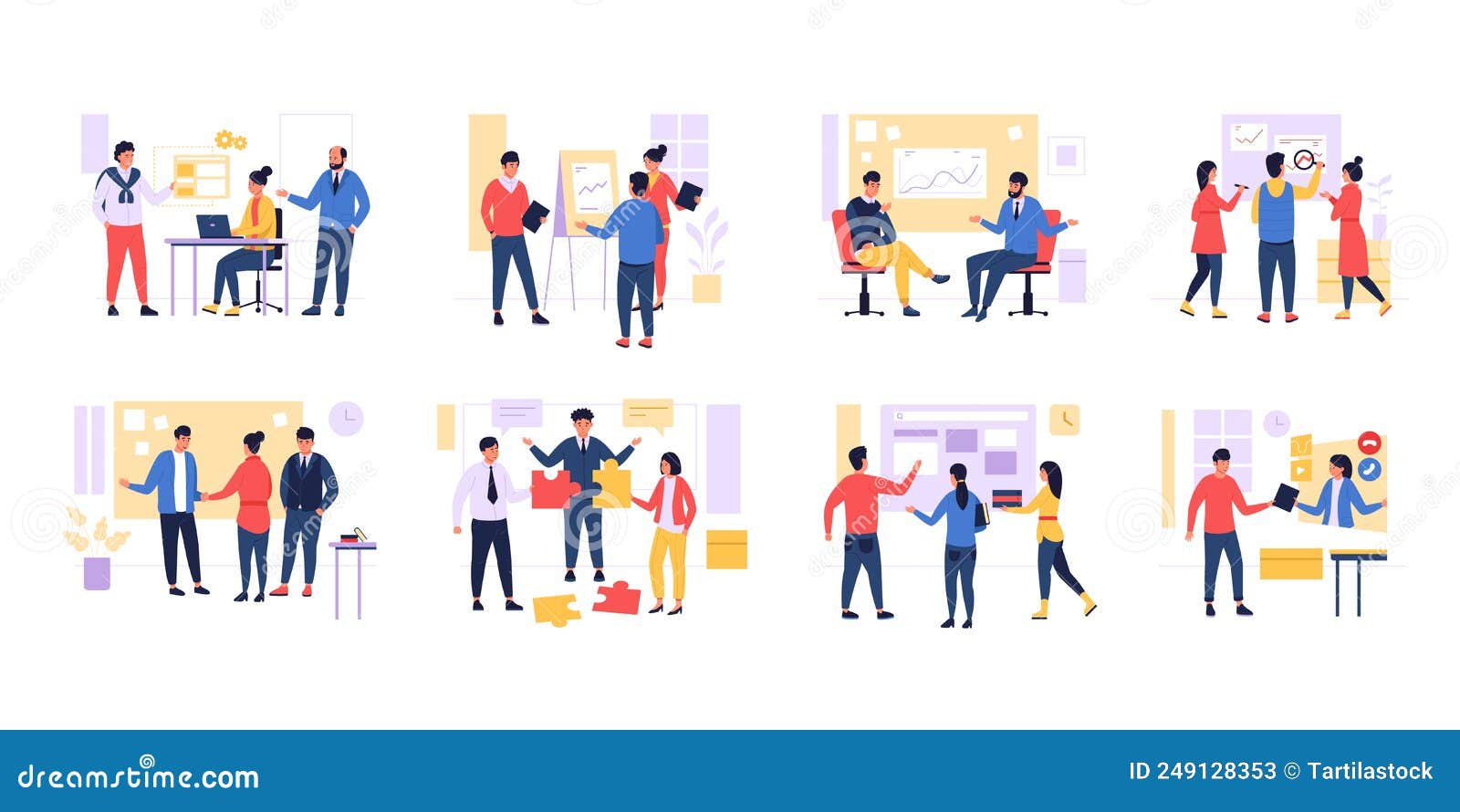 Business Teamwork. Creative Concept with Office Employees Solving ...