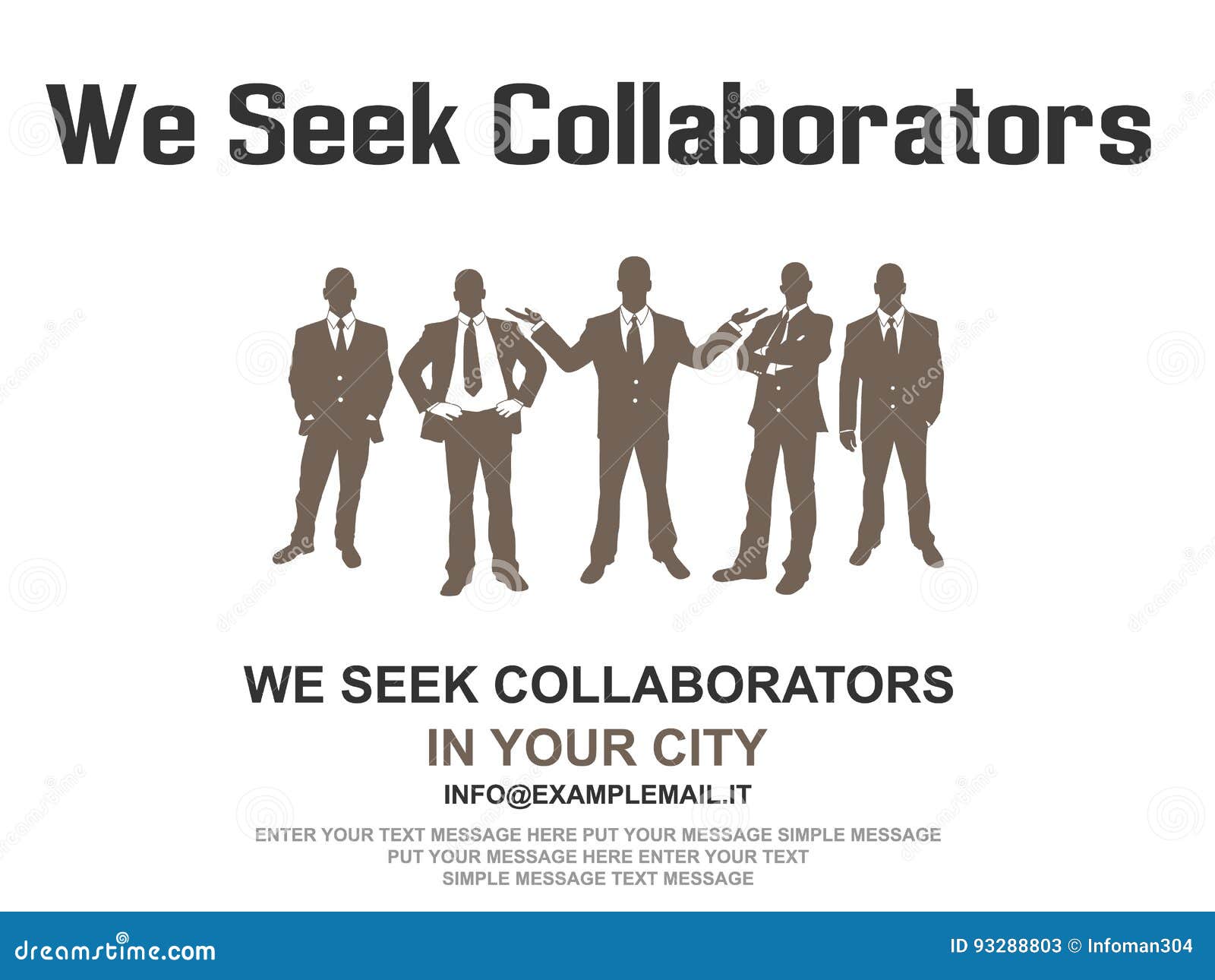 Business Teamwork Flyer Poster Design Background Brown Stock Vector ...