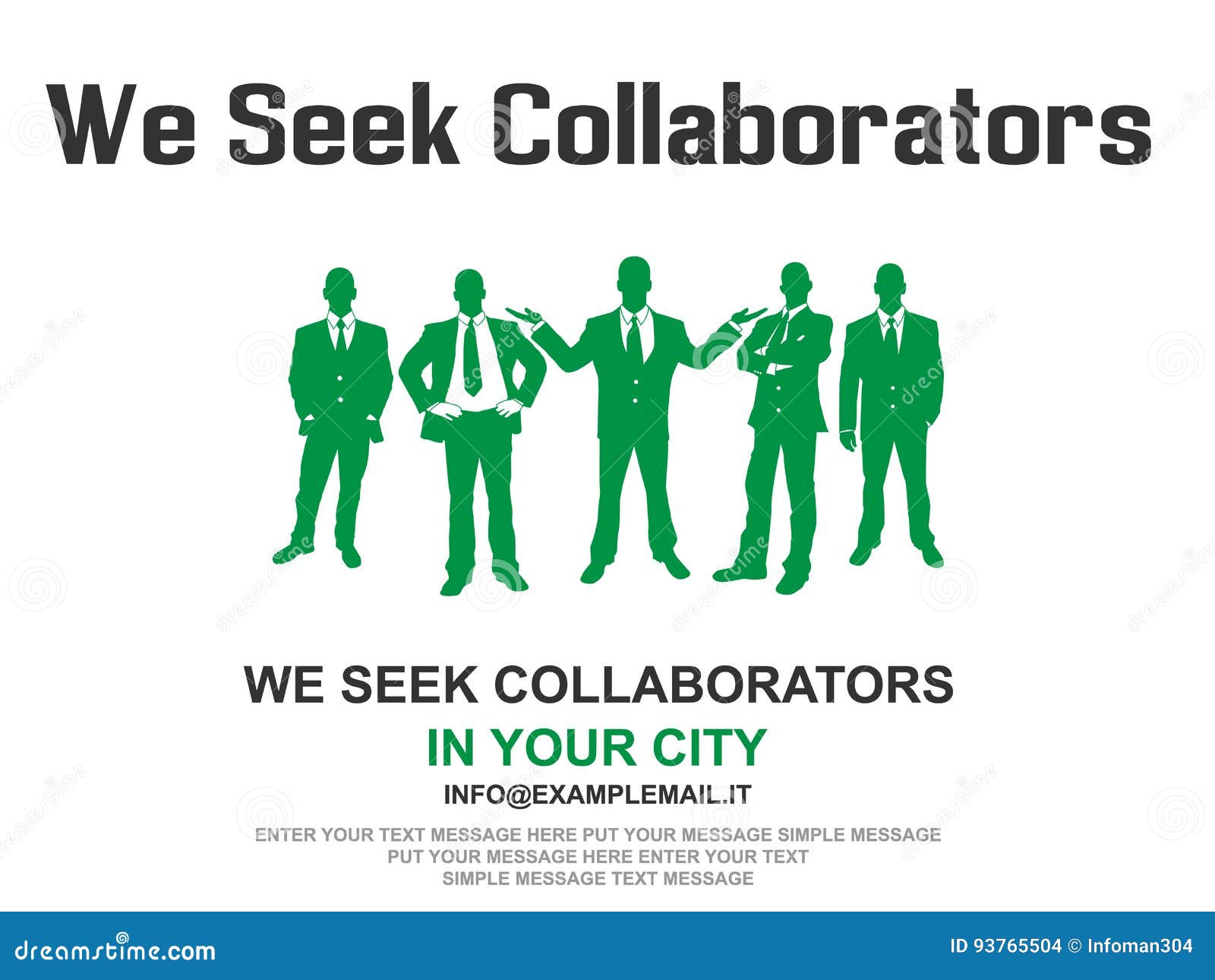 Business Teamwork Flyer Poster Design Background Green Stock Vector ...