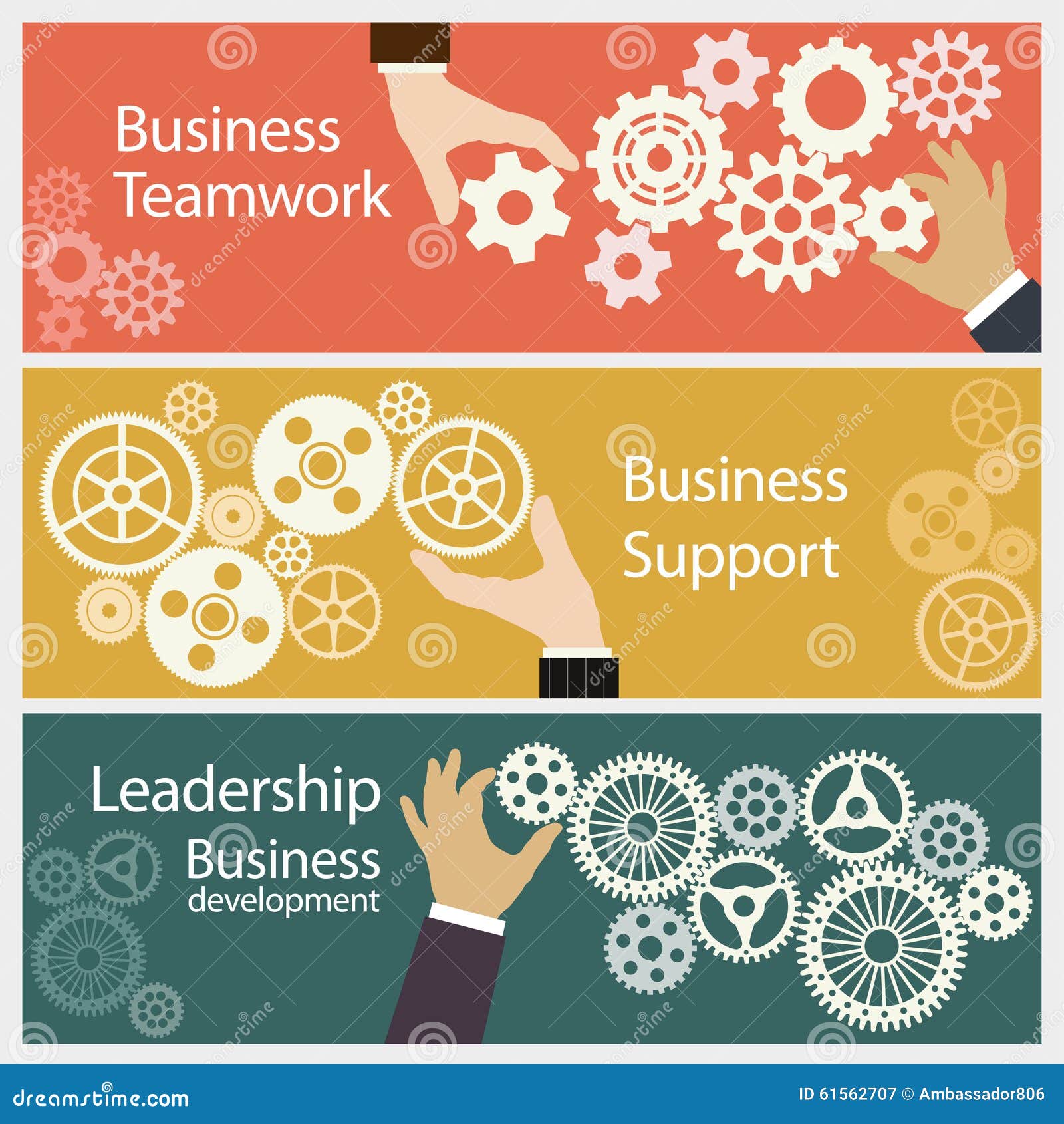 Business teamwork gears stock vector. Illustration of community - 61562707