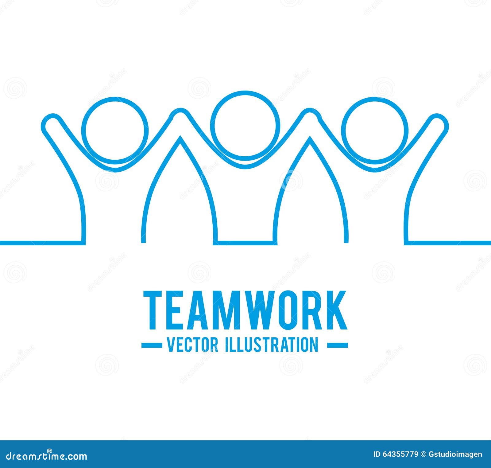 Business teamwork graphic stock illustration. Illustration of line ...
