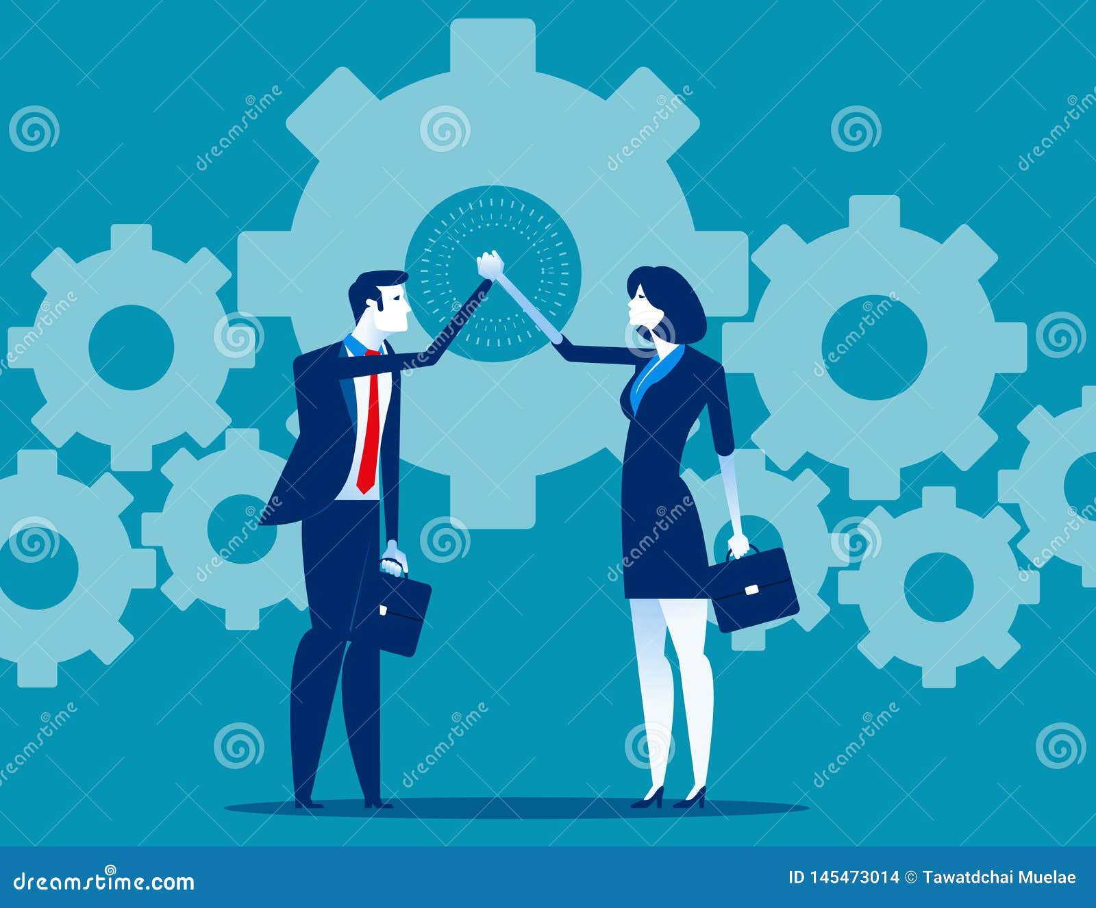 Business Teamwork and Hand Coordination. Concept Business Vector ...