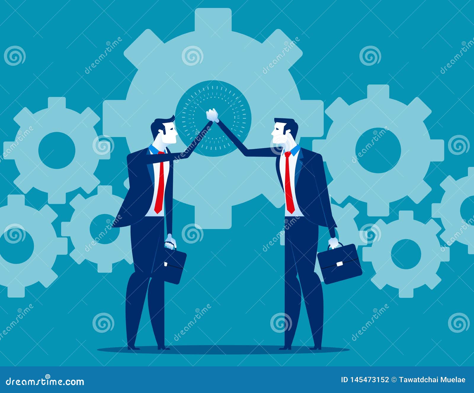 Coordination Concept With Icons In Minimal Flat Line Style Stock Photo ...