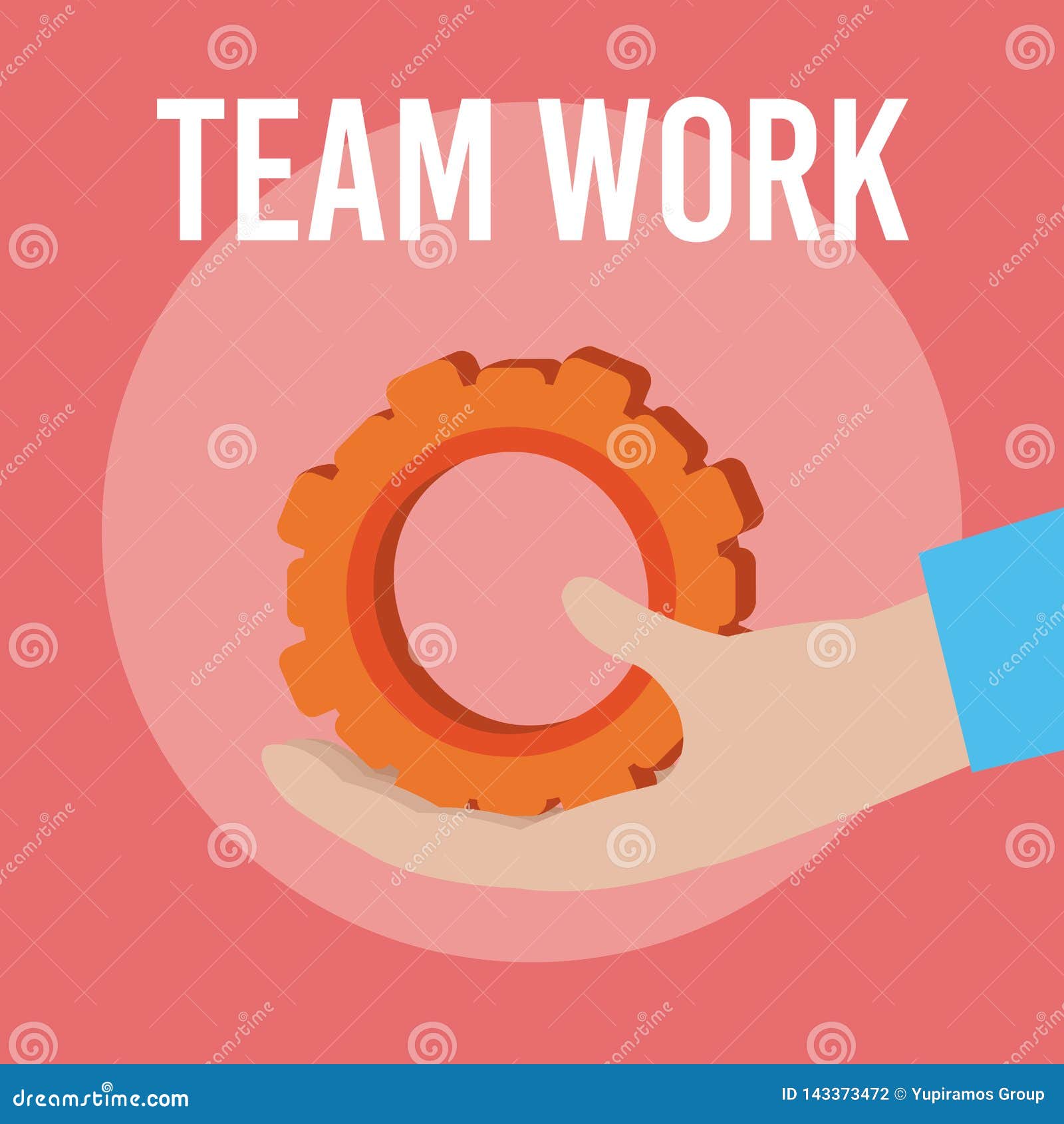 Teamwork and support stock vector. Illustration of person - 143373472
