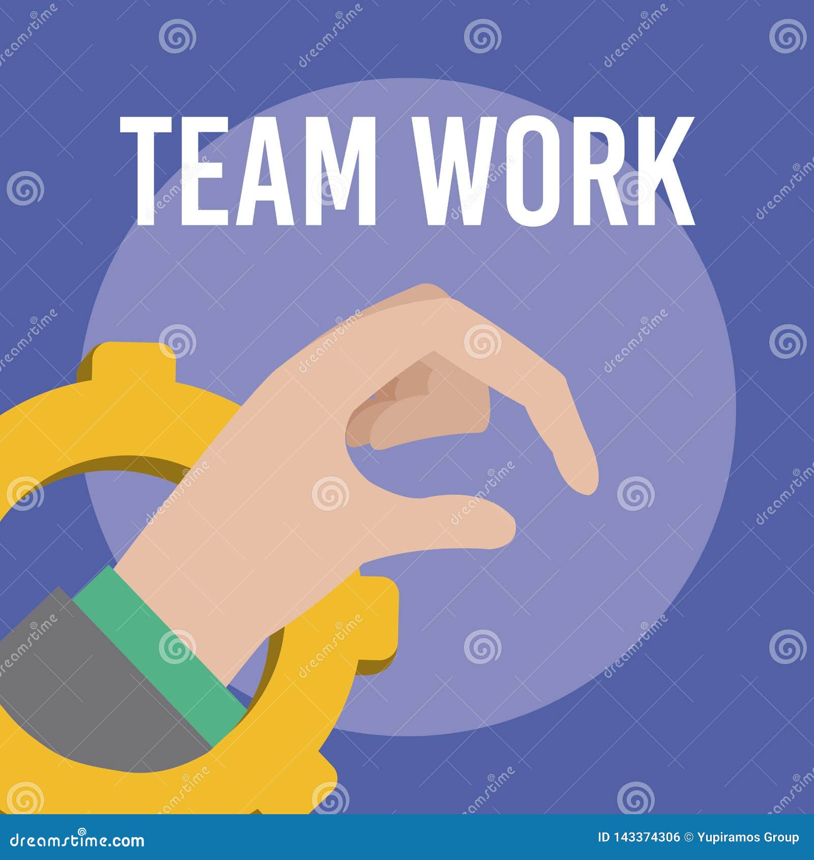 Teamwork and support stock vector. Illustration of connection - 143374306