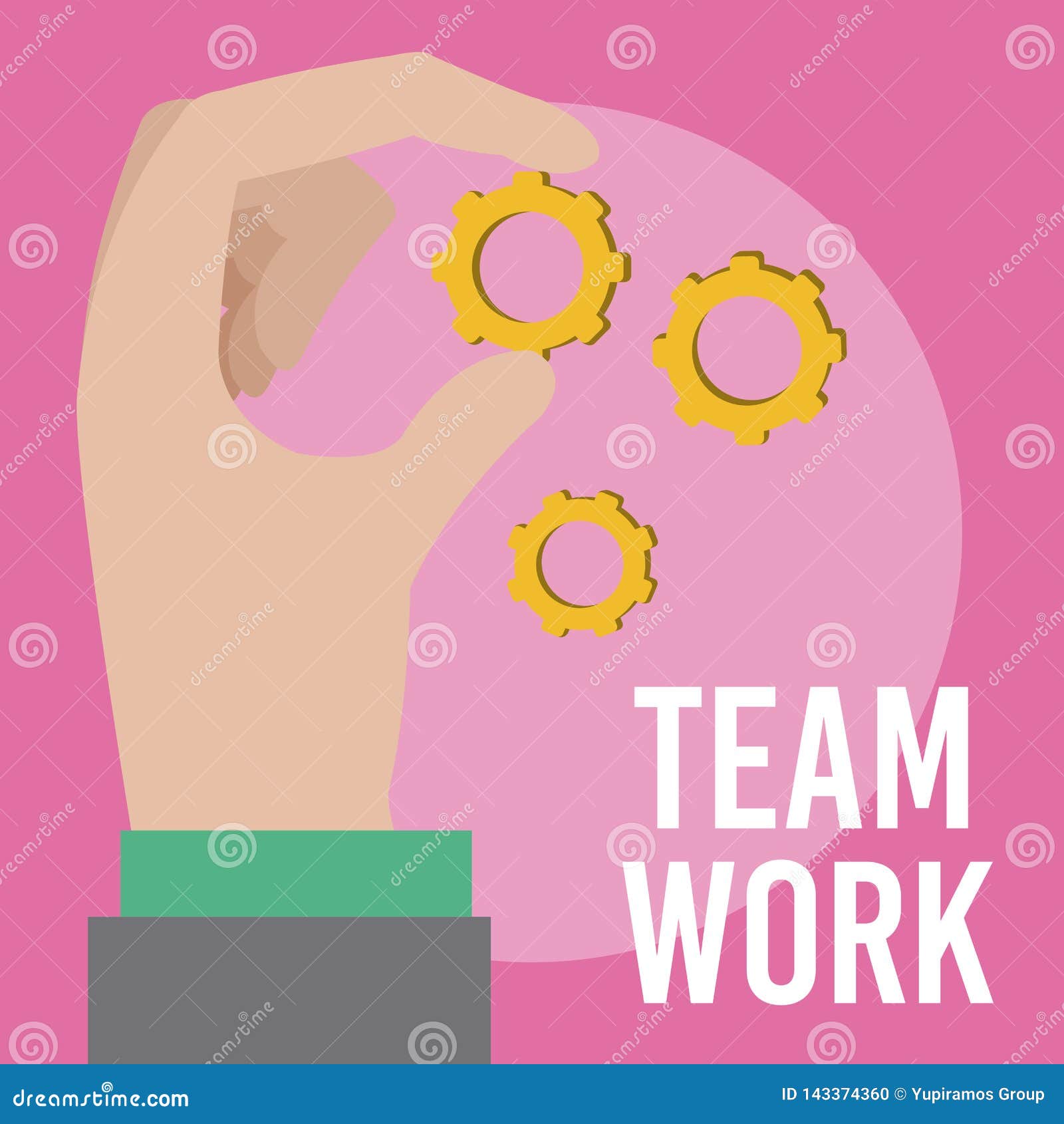 Teamwork and support stock vector. Illustration of society - 143374360