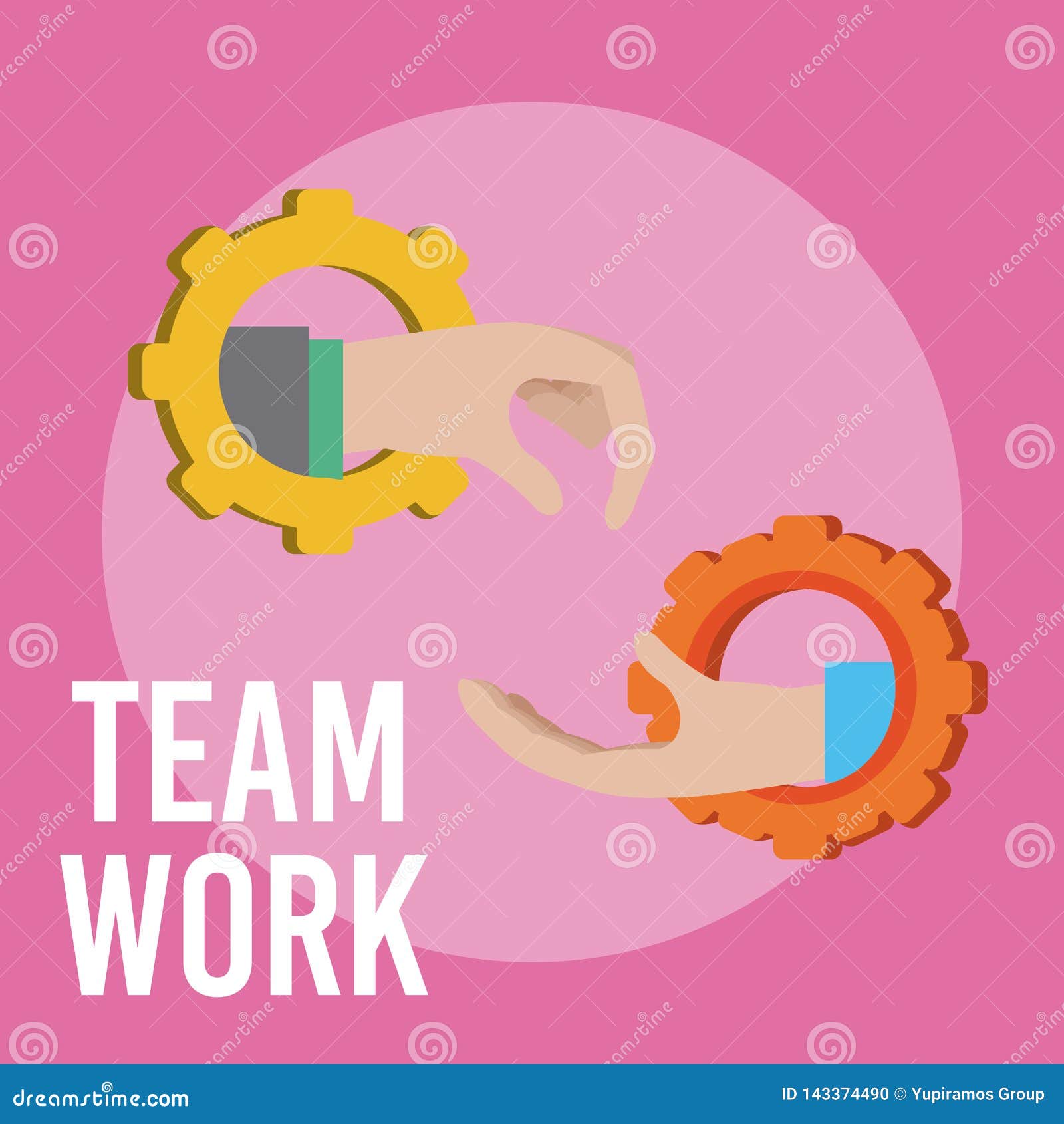 Teamwork and support stock vector. Illustration of human - 143374490