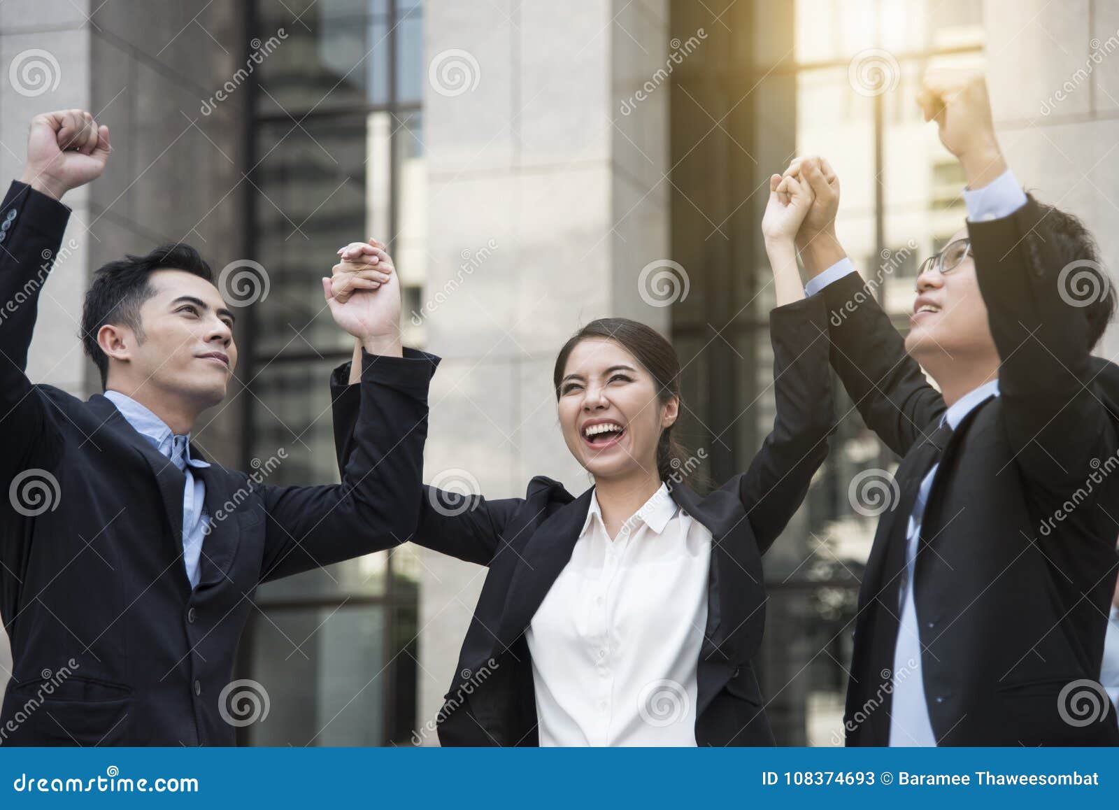 Business Teamwork Hands Up. Concept Celebration Success Stock Image ...