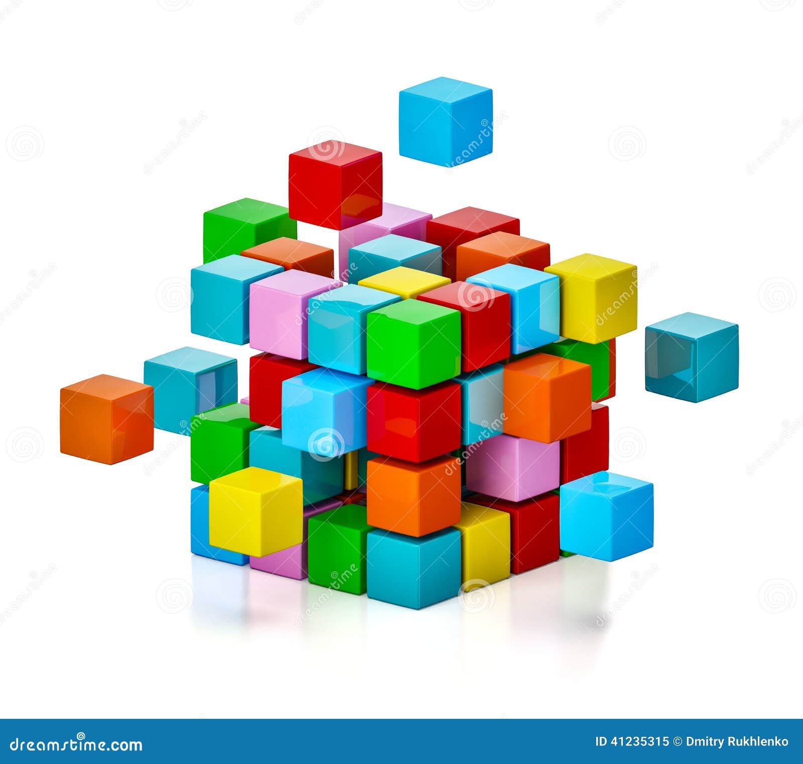 3D Cubes - Assembling Parts Royalty-Free Stock Photo | CartoonDealer ...