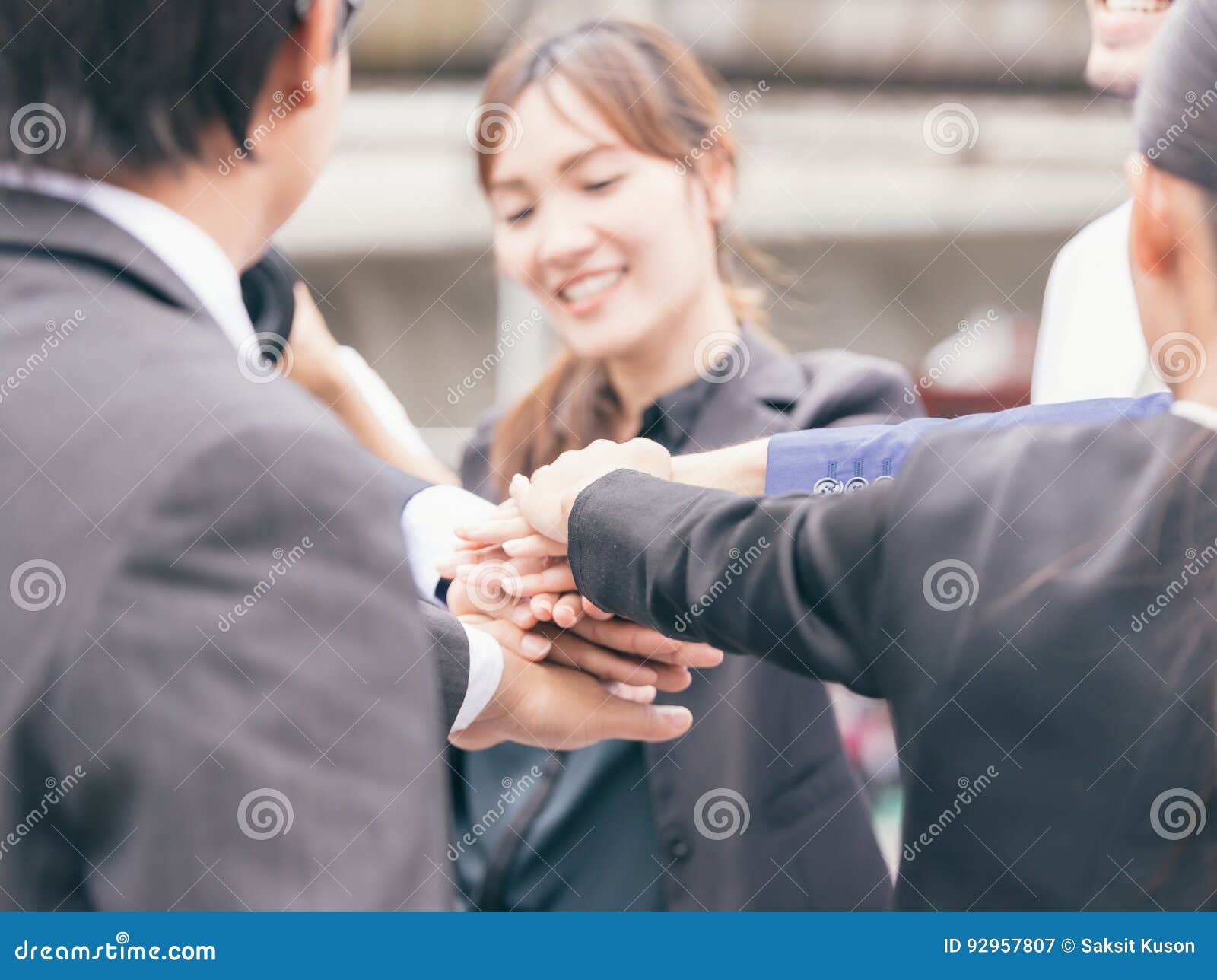Business Teamwork Join Hands Support Together Concept. Stock Image ...