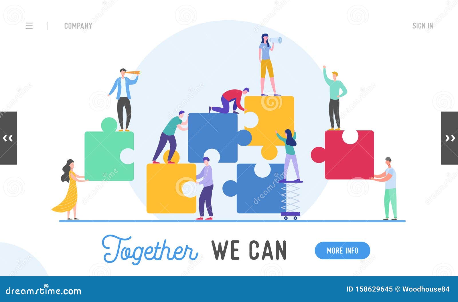 Bad Teamwork Landing Page Template. Business Betrayal, Huge Hand Trying ...