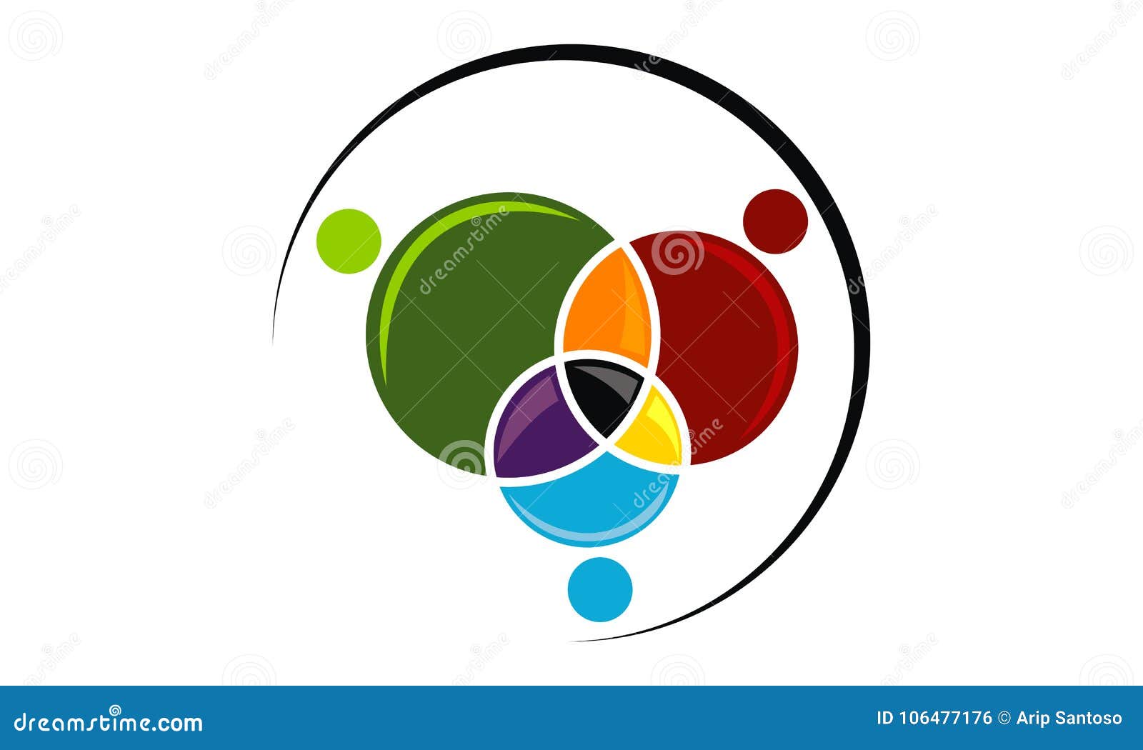 Business Teamwork Logo Design Template Stock Vector - Illustration of ...