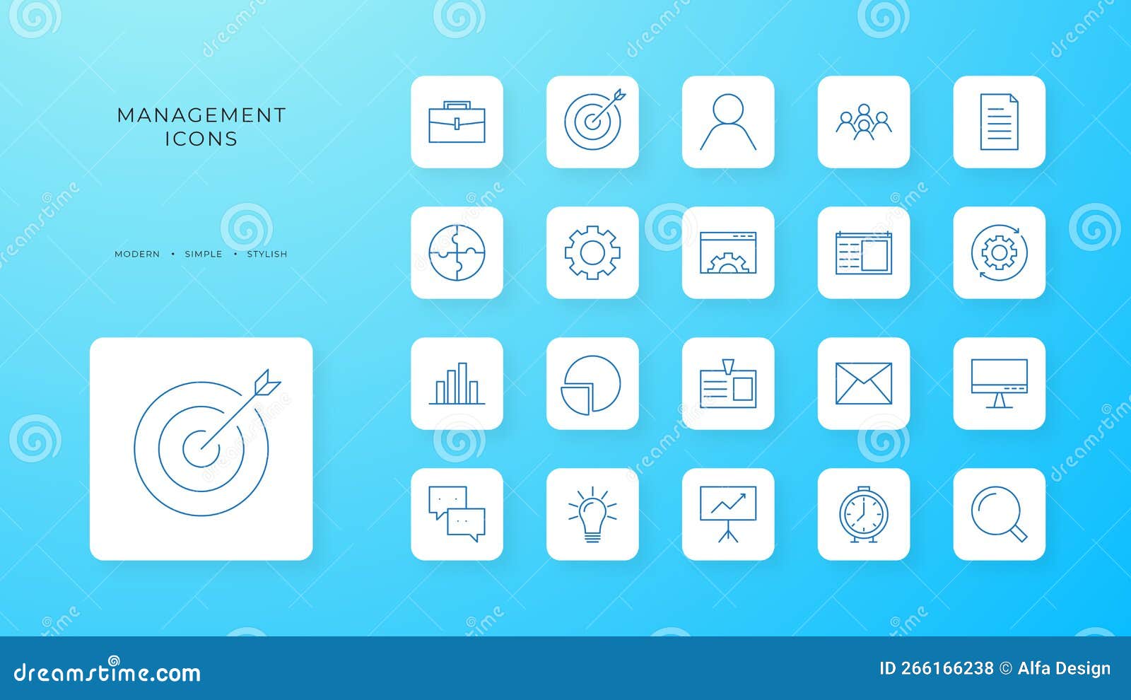 Business Teamwork and Management Icon with Black Outline Style Stock ...