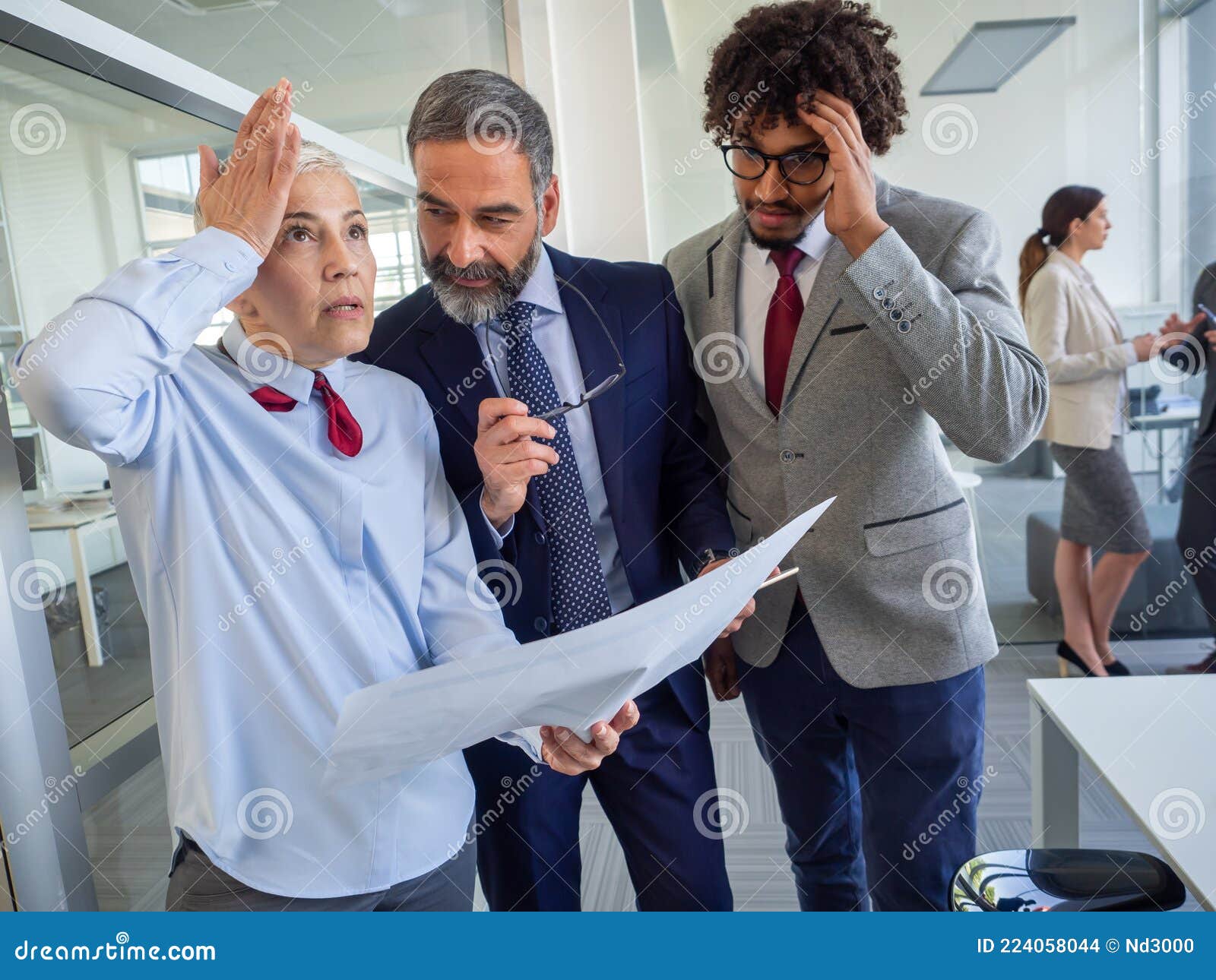 Business, Teamwork, People and Crisis Concept. Business People Solving ...