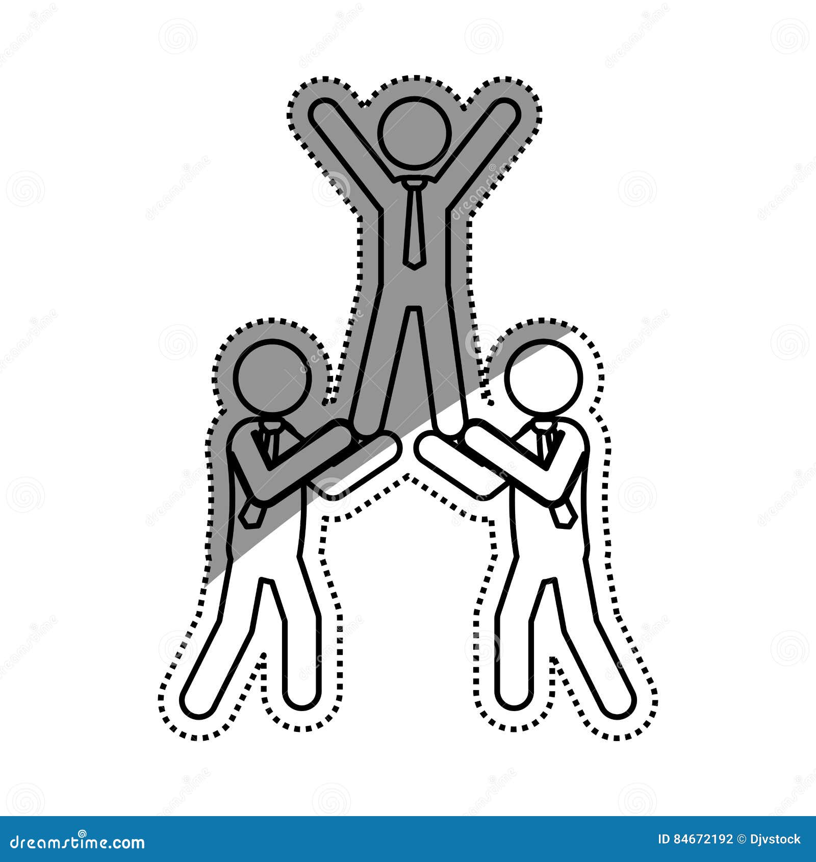 Business Teamwork Pictogram Stock Illustration - Illustration of ...