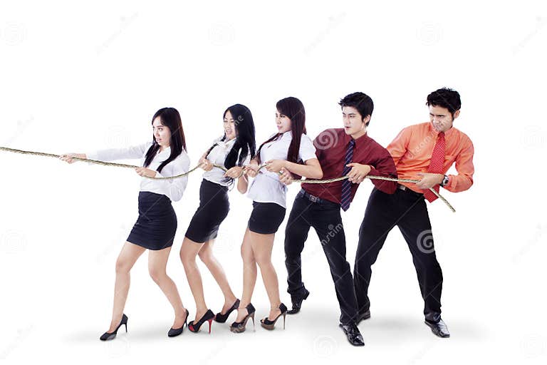 Business Teamwork Pull Chain - Stock Image - Image of concept ...