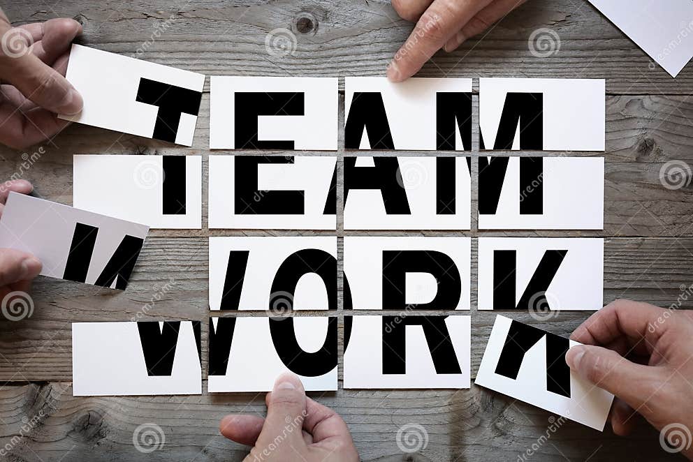 Business Teamwork Spelling Team Work Stock Photo - Image of ...